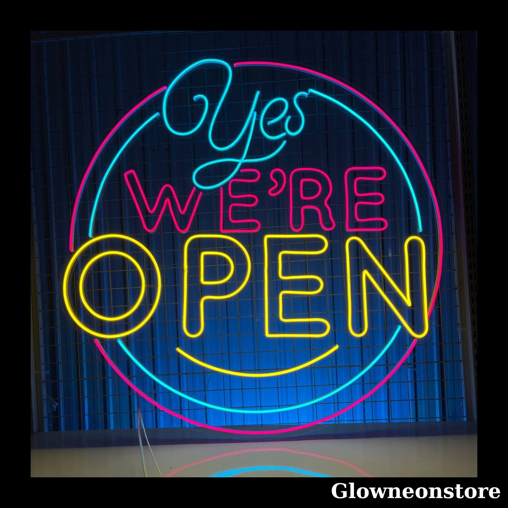 Glowneon Yes We’re Open Neon Sign, Open Sign Led Light, Open Coffee ...