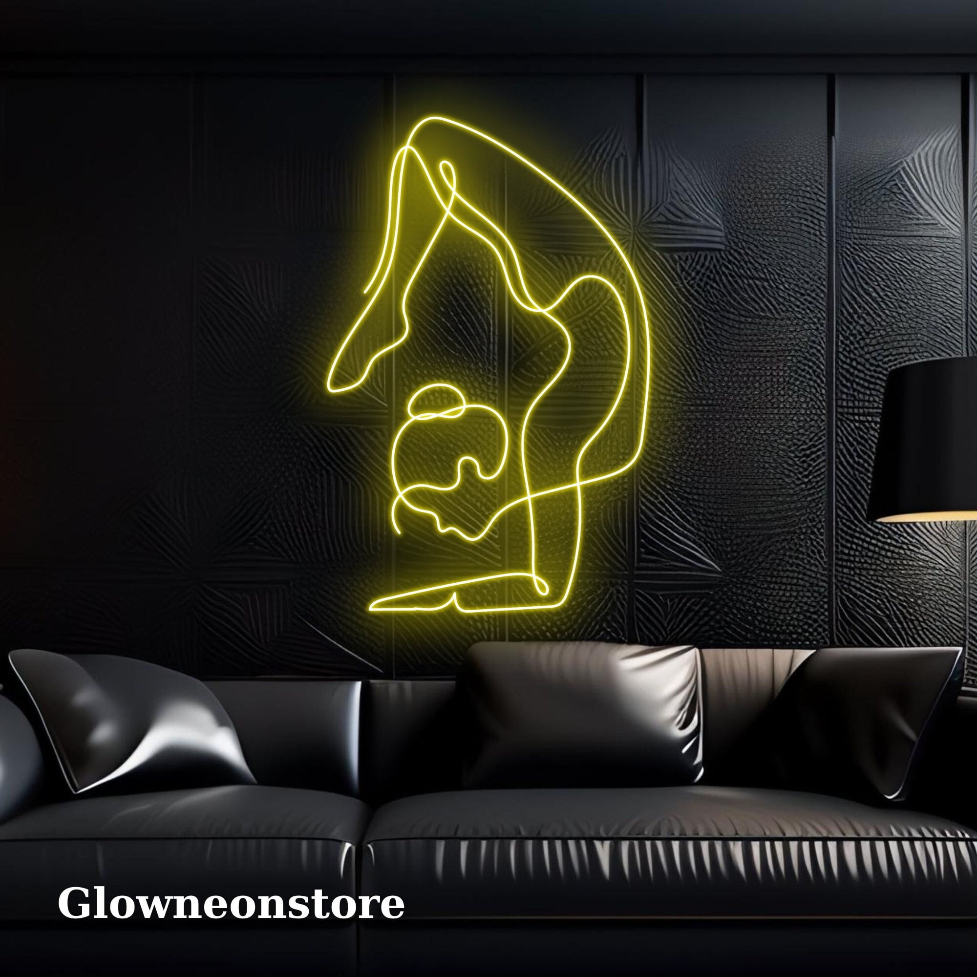 Glowneon Yoga Posture Neon Sign, Yoga Posture Led Light, Yoga Neon Sign ...