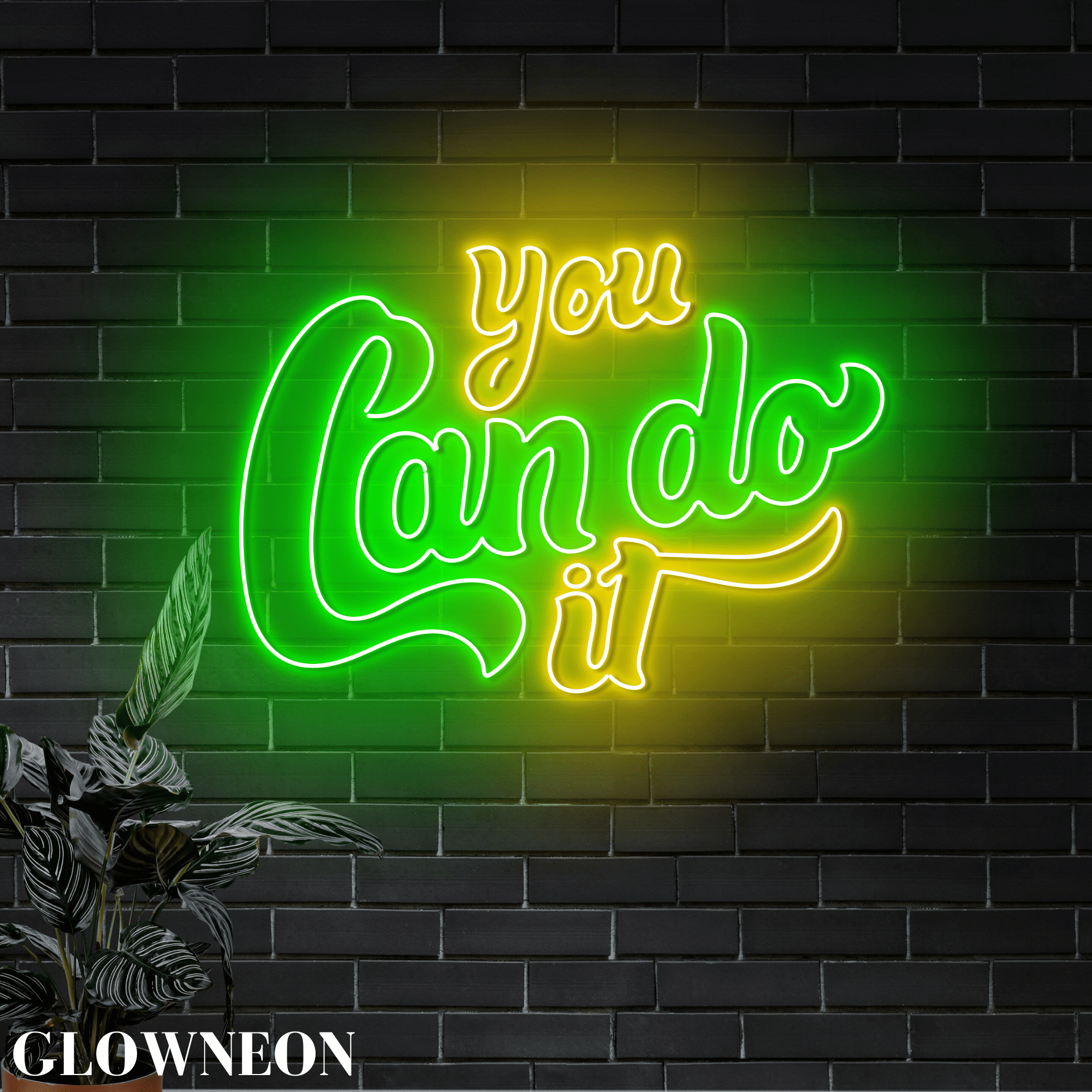 Glowneon You Can Do It Led Sign For Fitness Gym Decor Motivation Sign ...