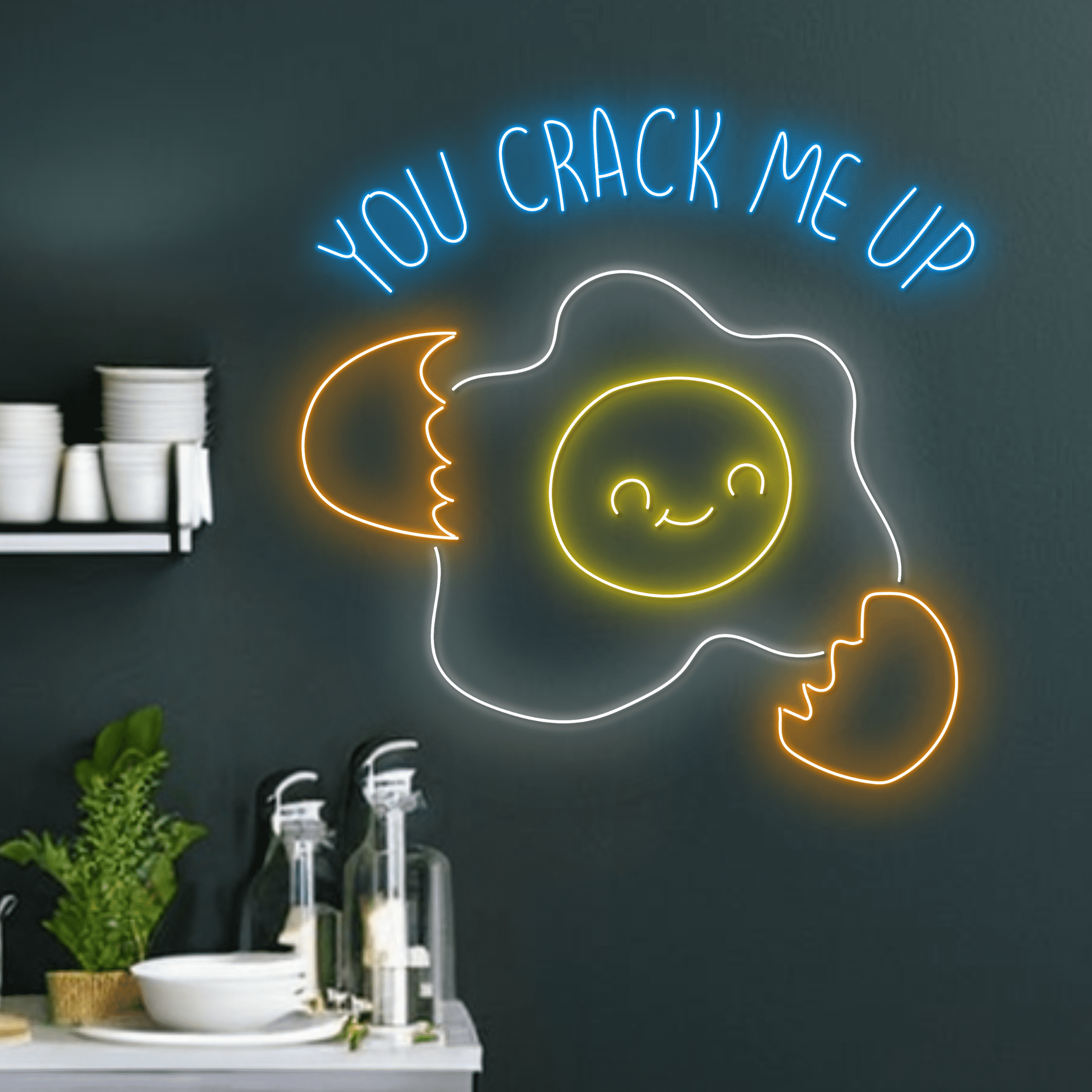 Glowneon You Crack Me Up Neon Sign,Couple Lover Gift Wall Art Decor ...