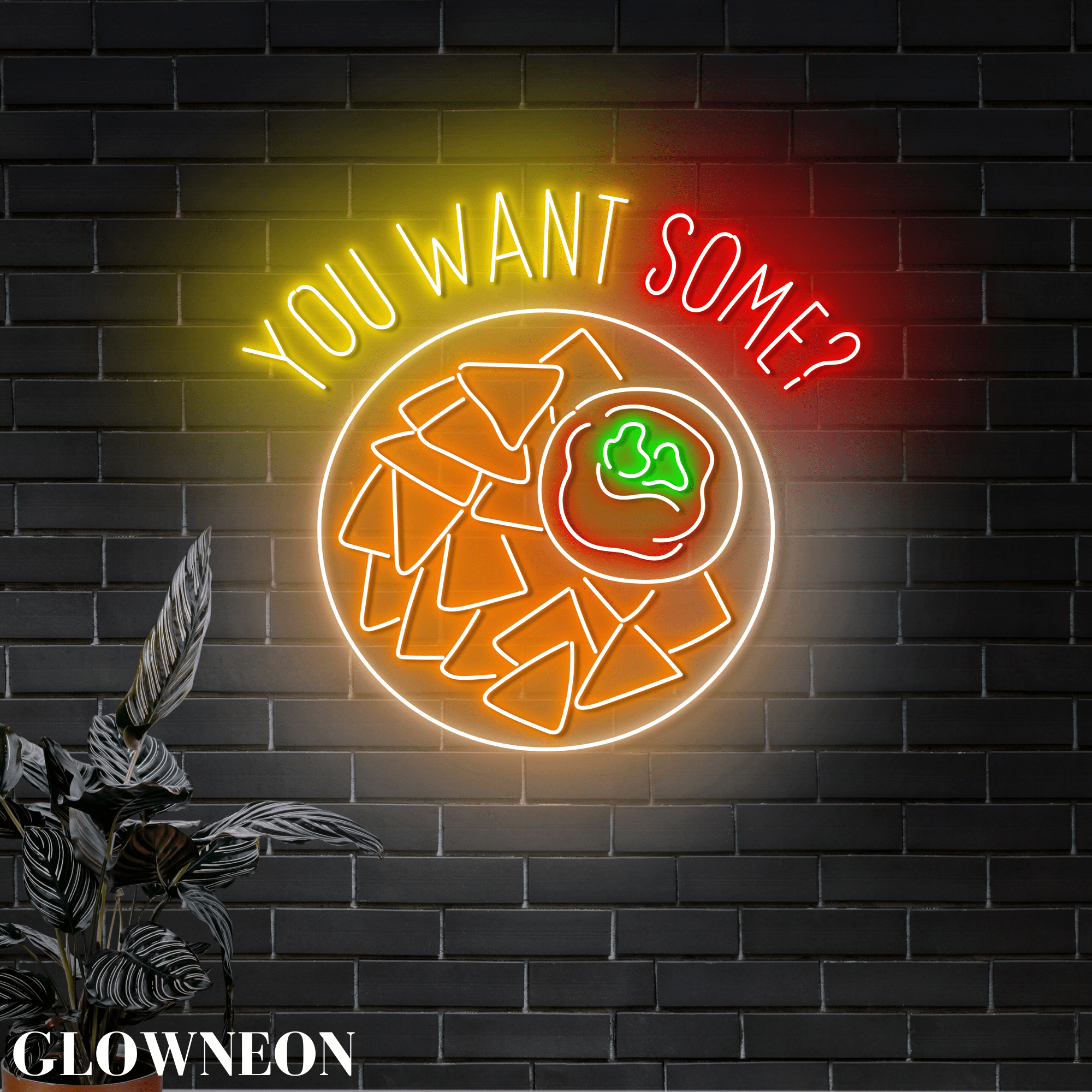 Glowneon You Want Some Nacho Neon Light, Mexican Nacho Shop Wall Art ...