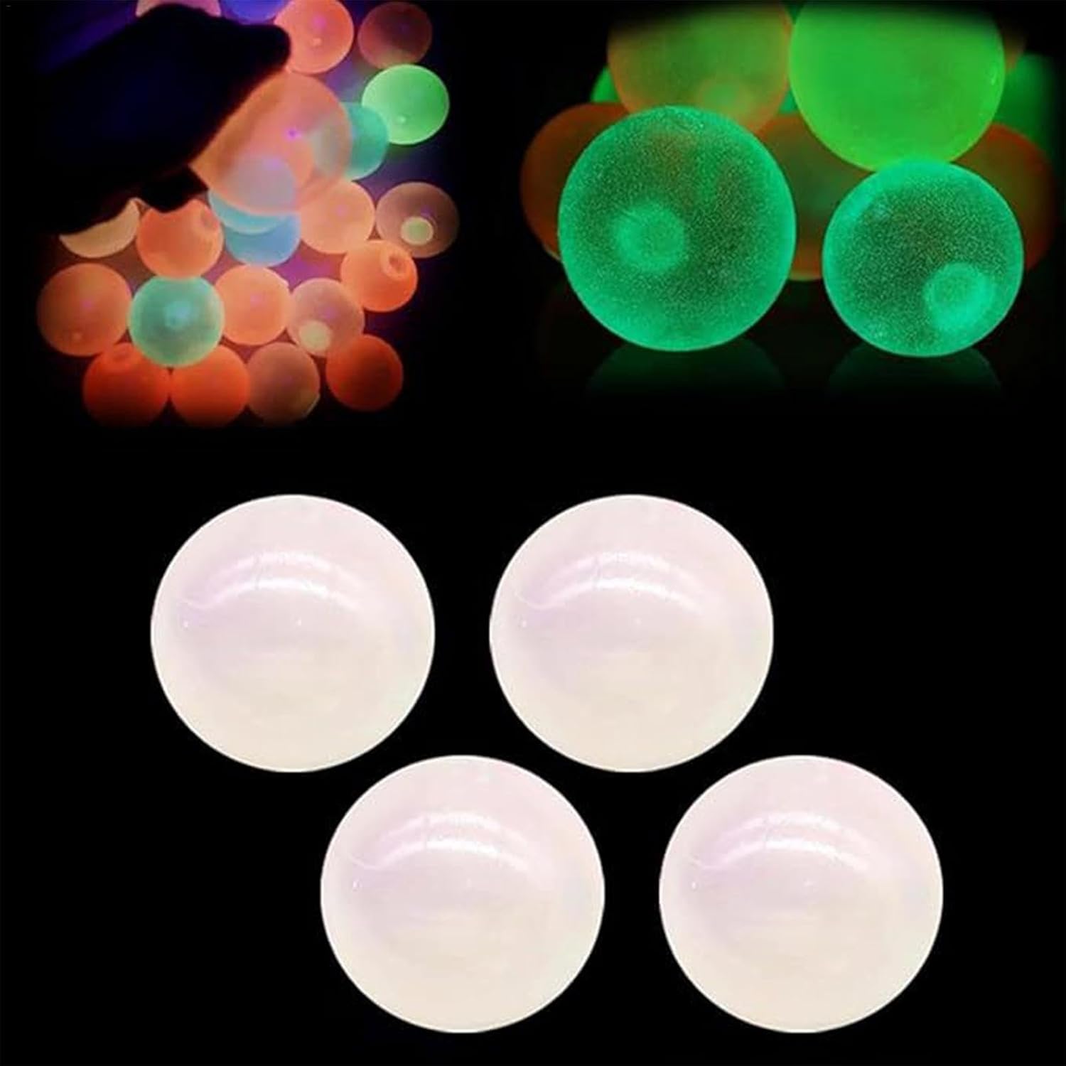 Glows in the Dark Sticky Balls | 4/6-Pack Glorbs Sticky Balls to Throw ...