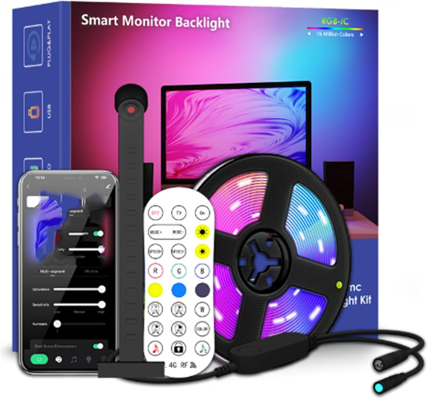 Glowsync HD – Smart LED TV Backlight Strip with Real-Time Screen Sync ...