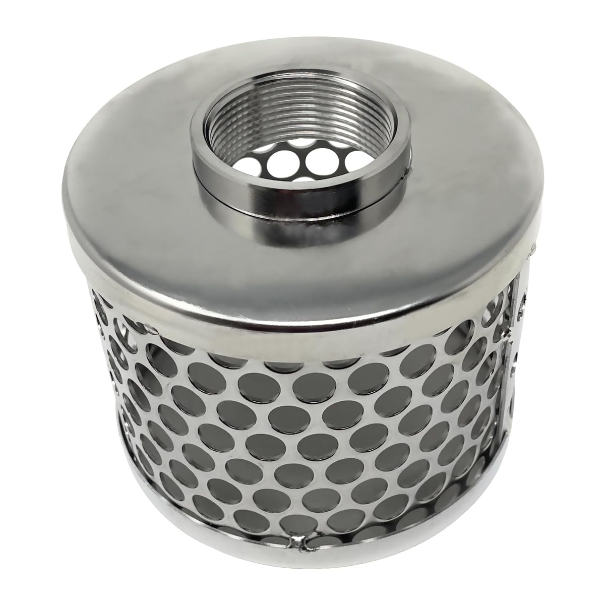 Gloxco 1-1/2" Suction Strainer, Round Hole, Stainless Steel (STR-RH150 ...