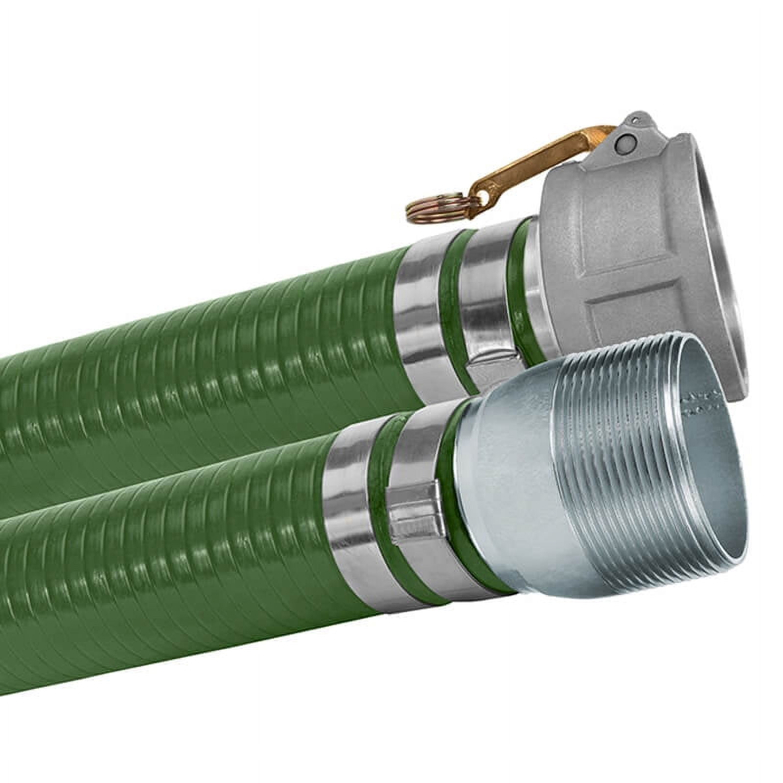 Gloxco 2″ Green PVC Suction Hose Assembly, Female Camlock x Male NPT KC ...