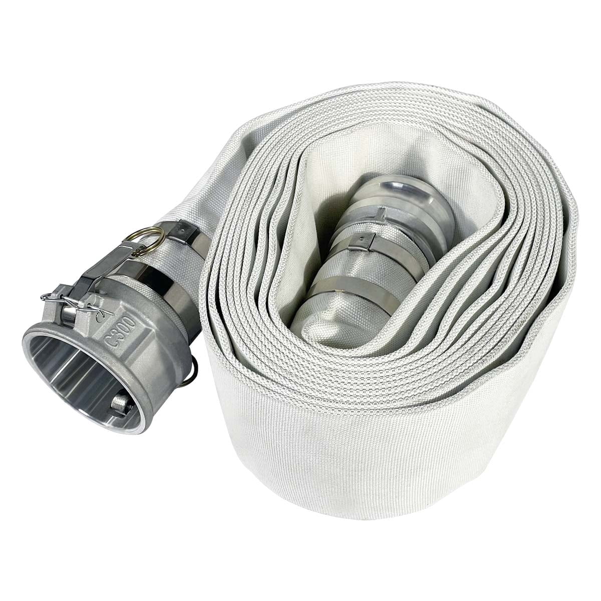 Gloxco 3" ID, Single Jacket Mill Hose Assembly (Aluminum Cam and Groove ...