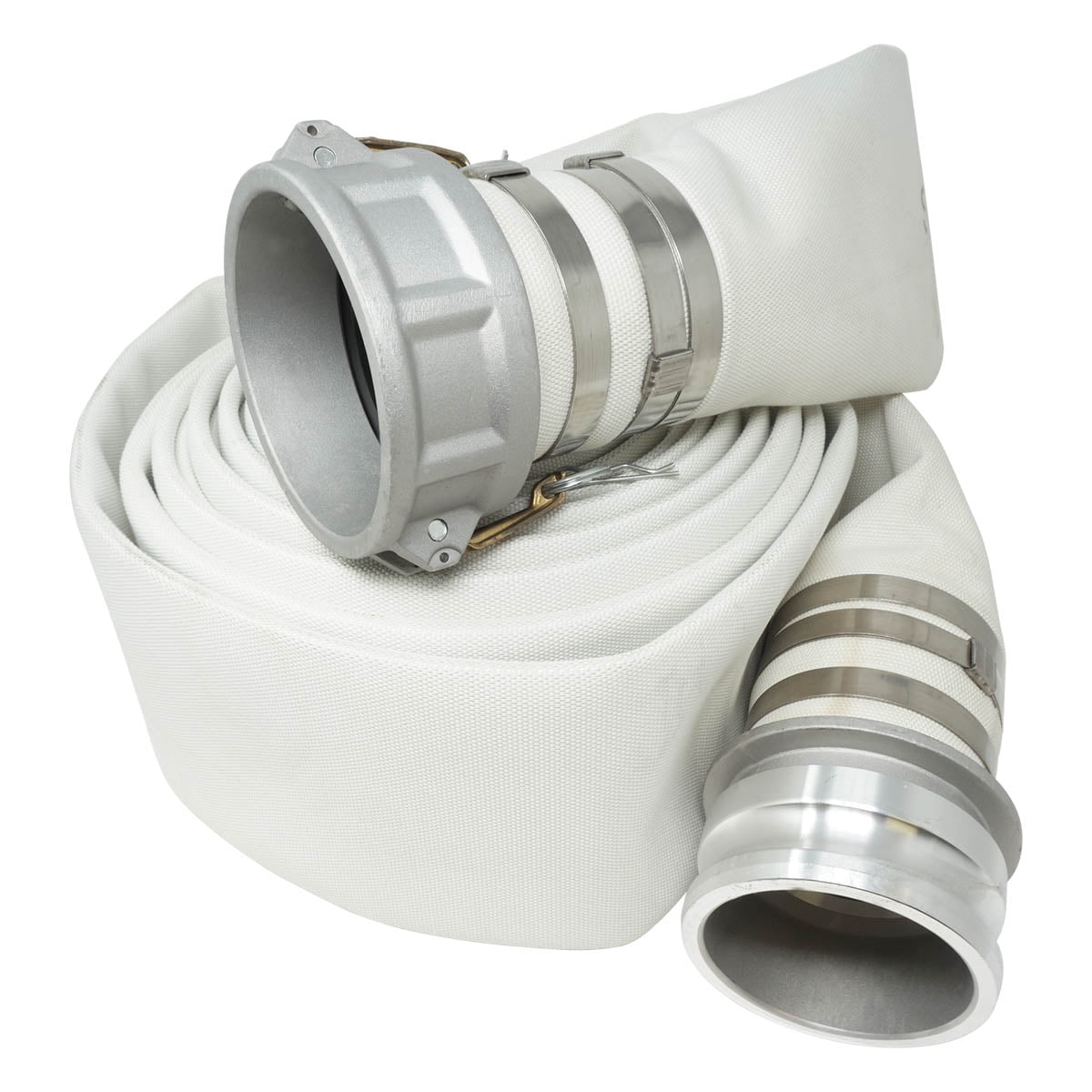 Gloxco 4" ID, Single Jacket Mill Hose Assembly (Aluminum Cam and Groove ...