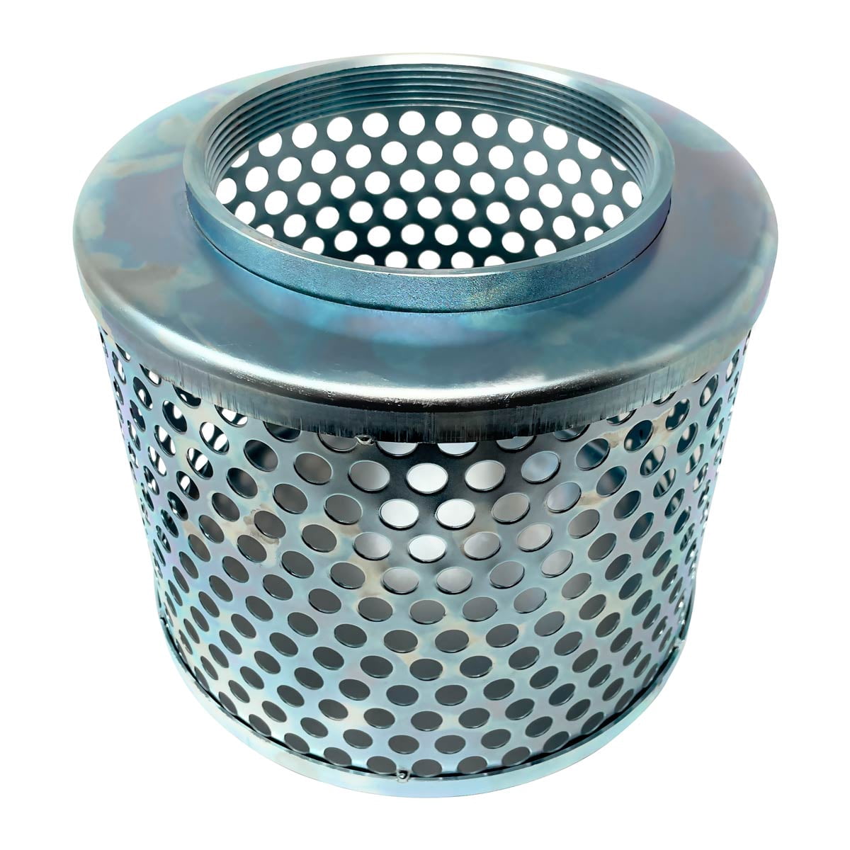 Gloxco 6" Suction Strainer, Round Hole, Zinc Plated Steel (STR-RH600 ...