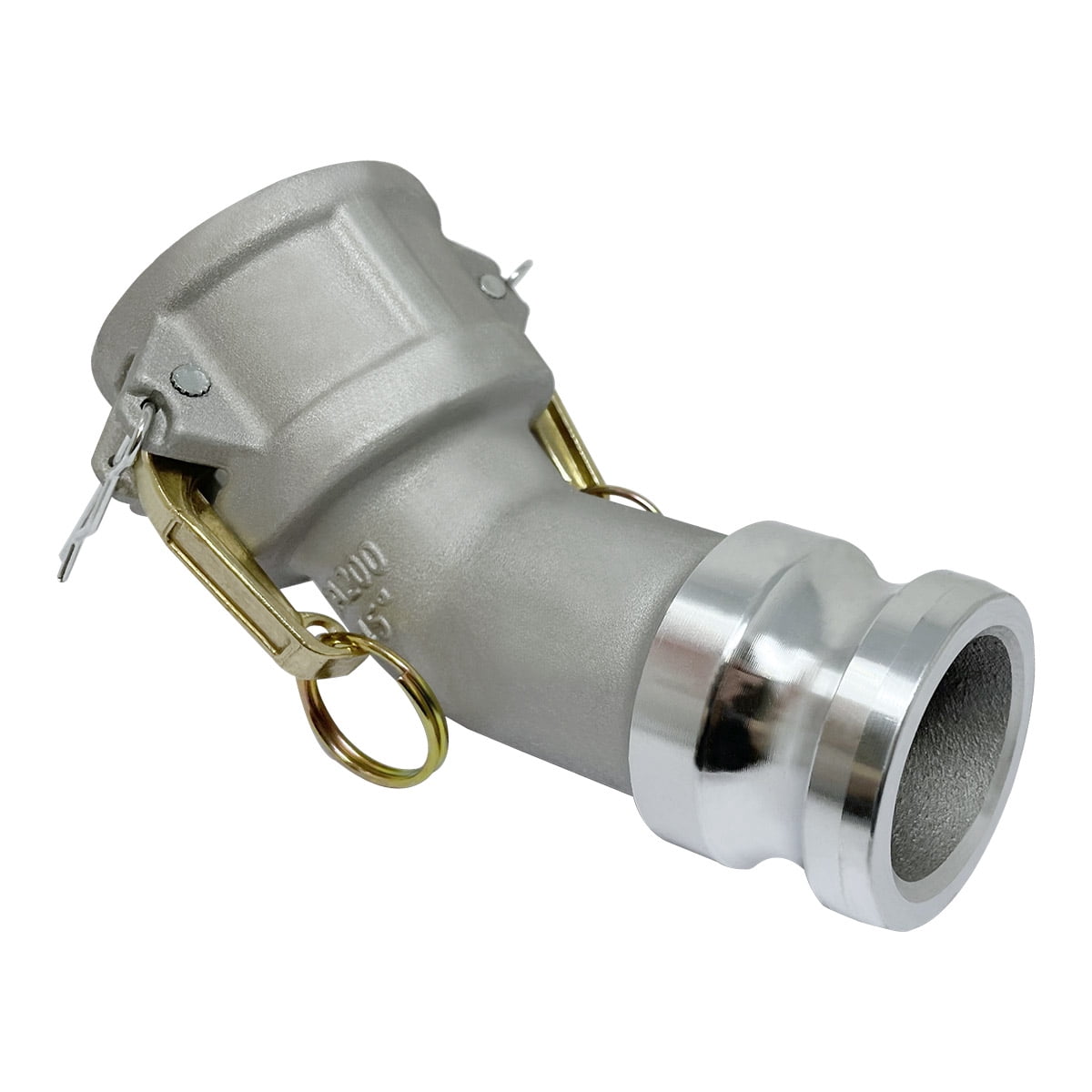 Gloxco Aluminum Type DA Cam and Groove Hose Fitting, 45 Degree Elbow, 2 ...