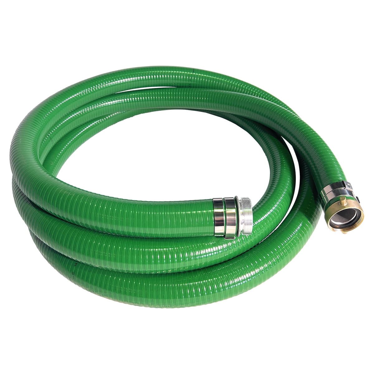 Gloxco Heavy Duty Green PVC Suction Hose Assembly for Water Transfer, 2 ...