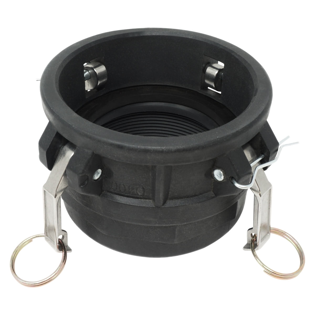 Gloxco Polypropylene Type D Cam and Groove Hose Fitting, 4" Female Camlock Coupler x 4" Female ...