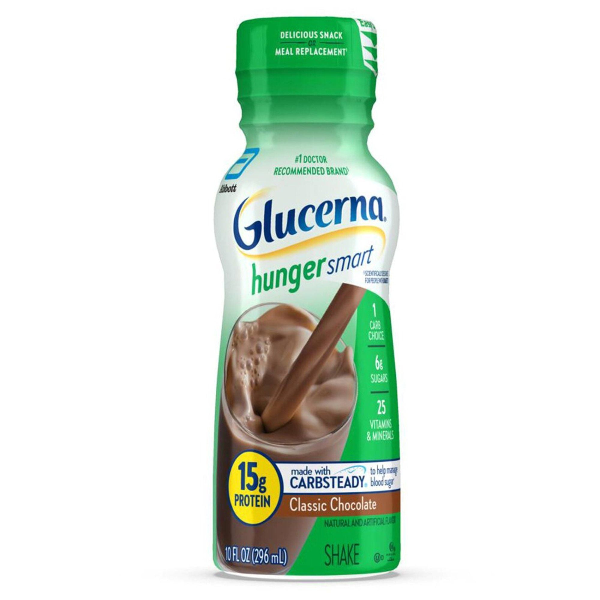 Glucerna Hunger Smart Shake, Chocolate Flavor, 10-ounce bottle (CS/24 ...