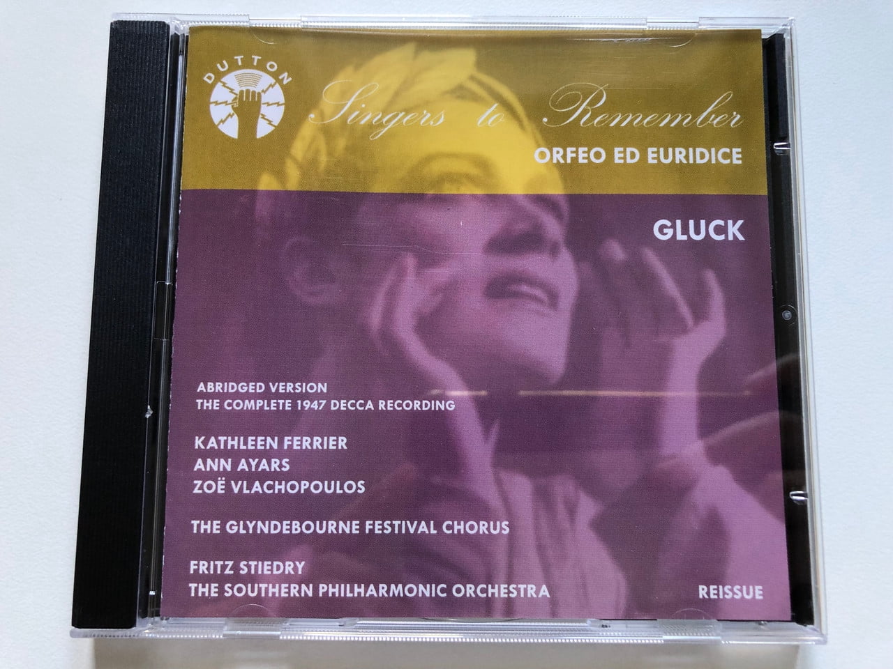 Gluck - Orfeo Ed Euridice / Singers To Remember / Abridged Version, The ...