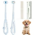 Gluckelk 3-Sided Dog Toothbrush, Pet Toothbrushes, Pet Dental Care Oral ...