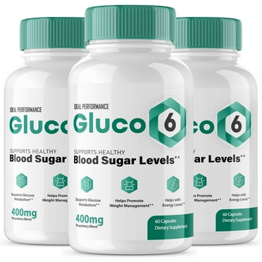 (5 Pack) Gluco 6 Capsules - Blood Sugar & Pressure Support Pills ...