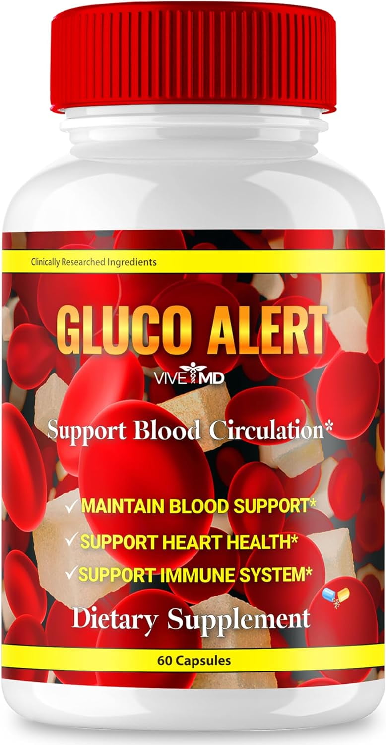 Gluco Alert Capsules Blood Formula Supplement, GlucoAlert Healthy Blood Advanced Formula Pills ...