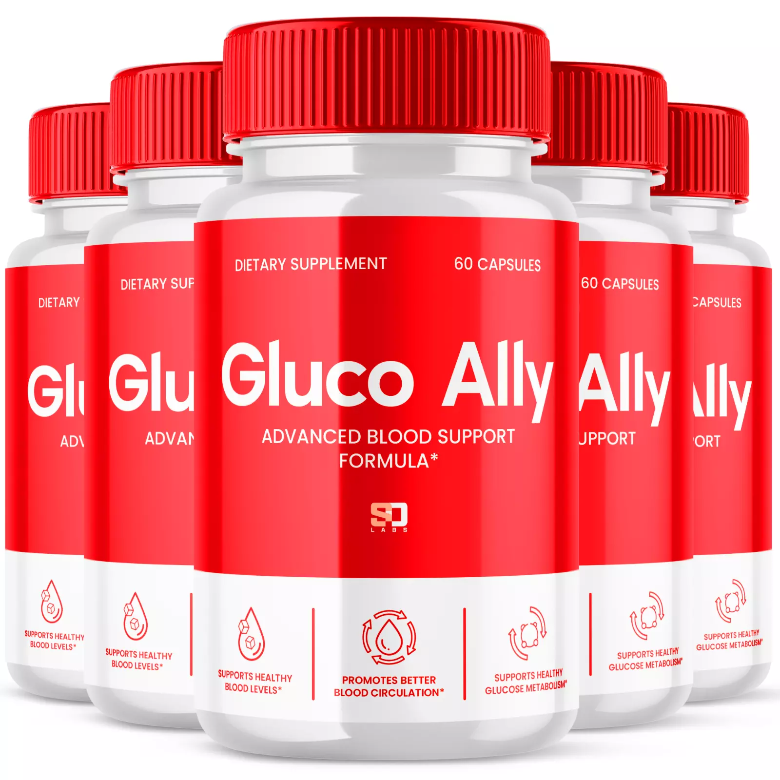 Gluco Ally Maximum Strength Blood Support Supplement 300 Capsules ...