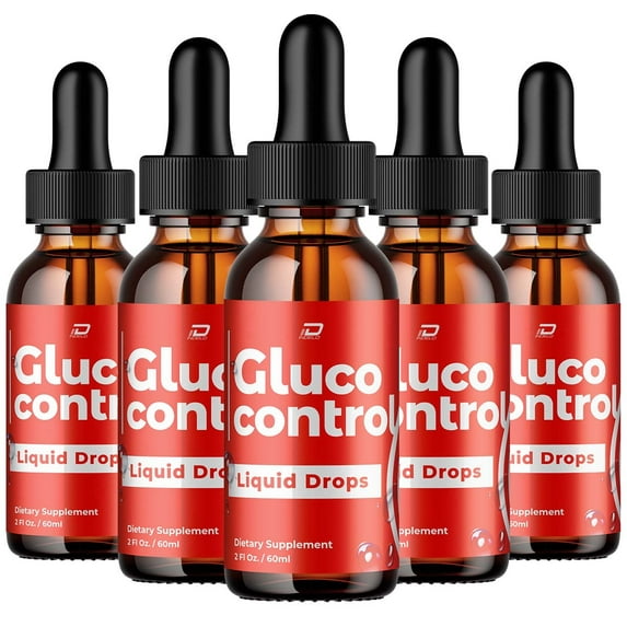 Gluco Control Liquid Drops, Natural Blood Sugar Support, 5 Pack, 5 ...