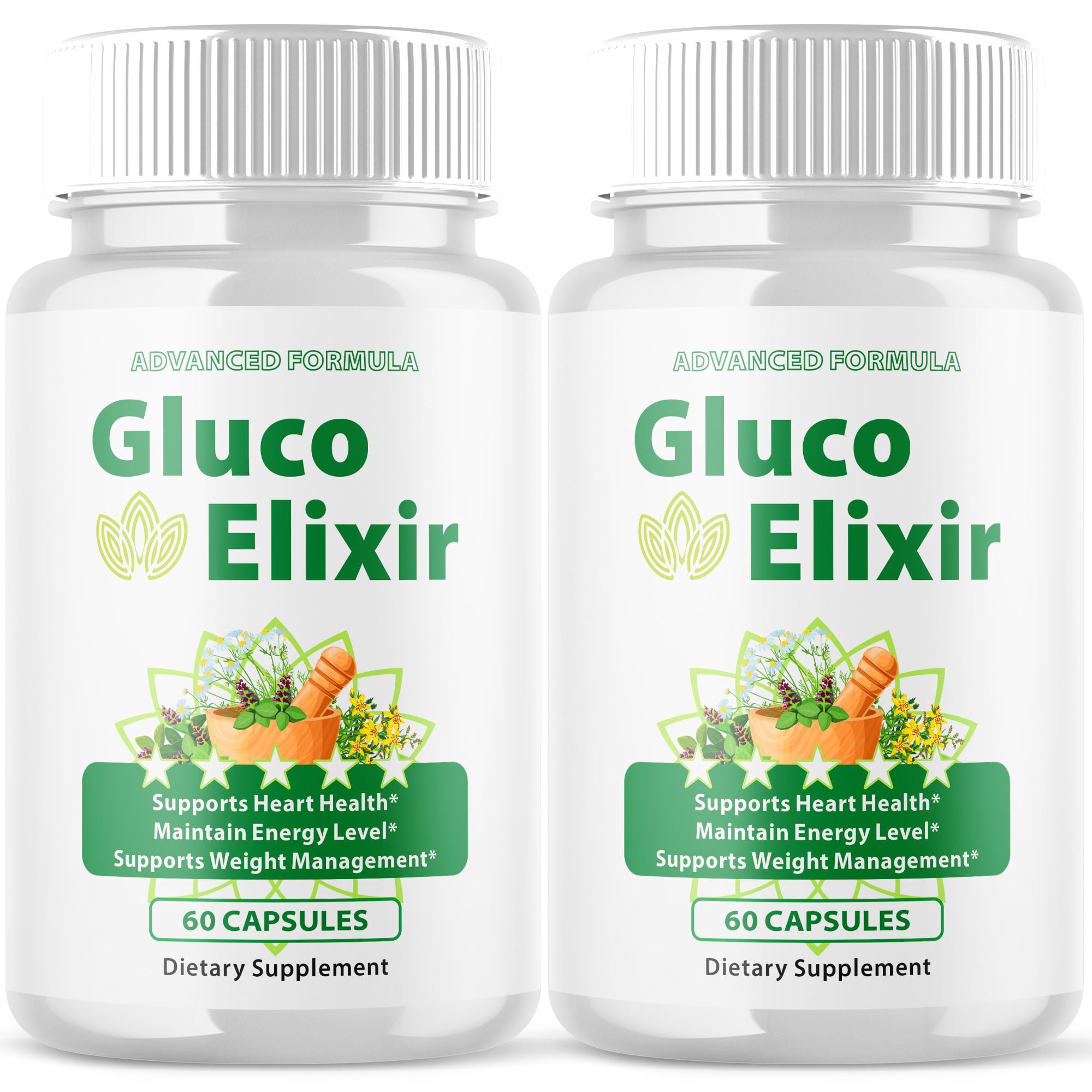Gluco Elixir Blood Support Pills Advanced Formula Vitamin Supplement ...