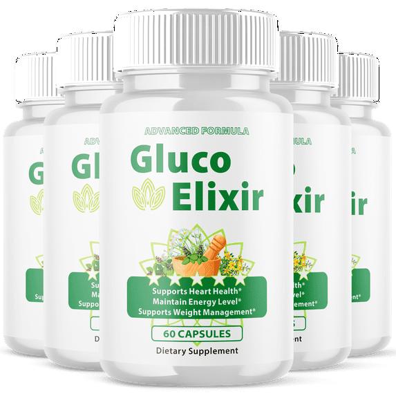 Gluco Elixir Blood Support Pills Advanced Formula Vitamin Supplement ...