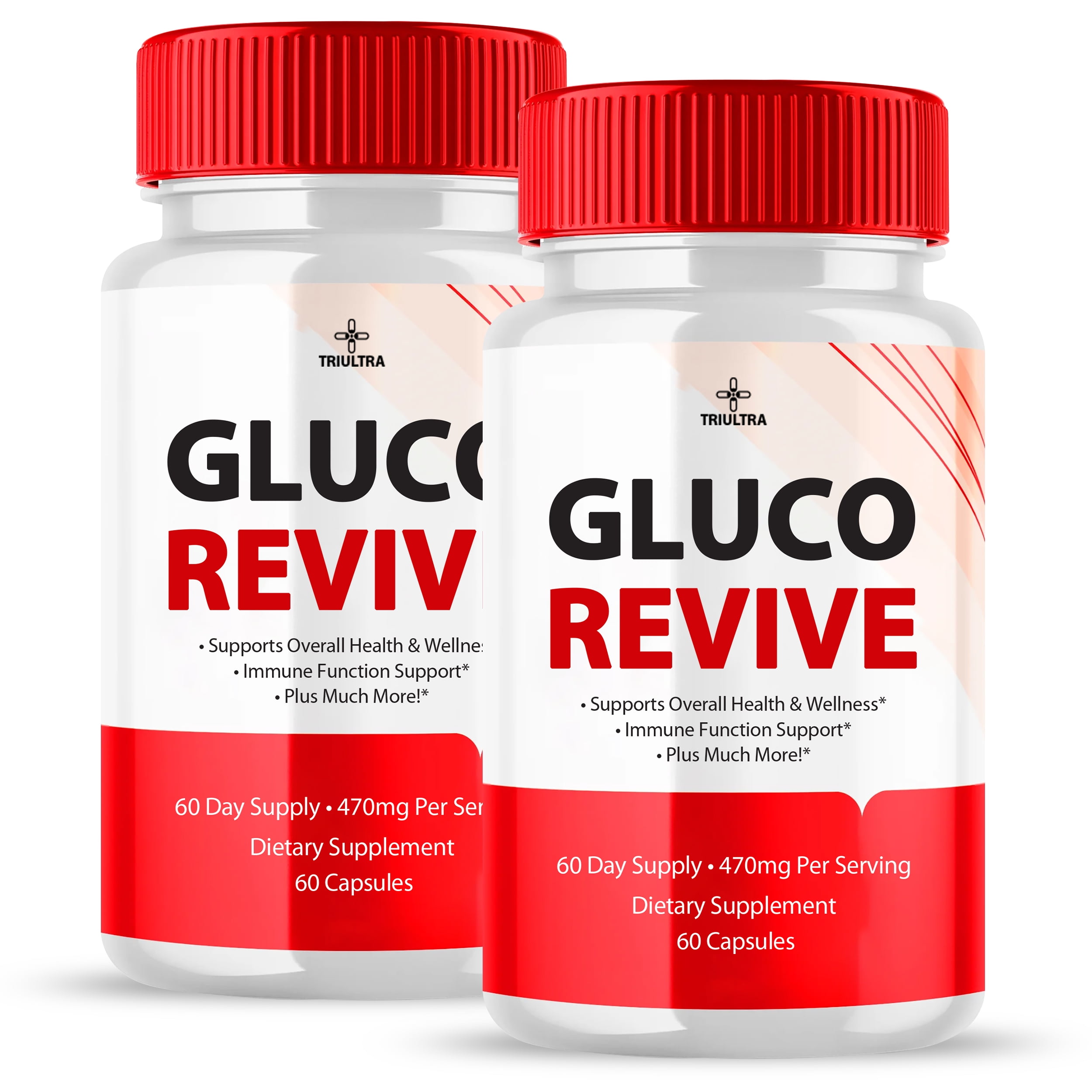 Gluco Revive Blood Sugar Support Advanced Formula, 470mg Glucorevive Supplement – 120 Capsules ...