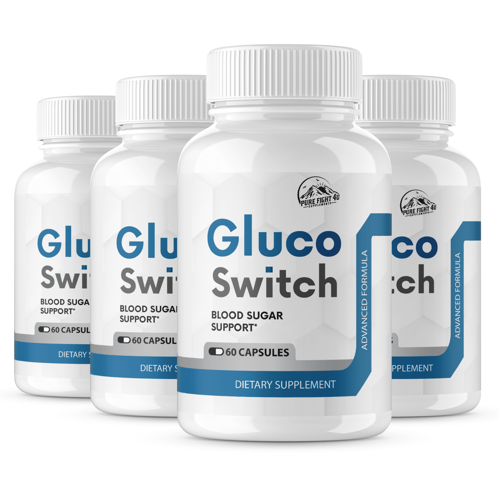 Gluco Switch Blood Sugar Support 4 Bottles 240 Capsules - Walmart.com