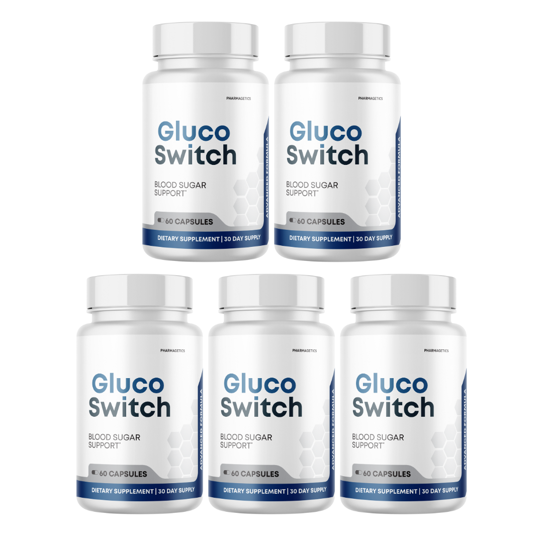 Gluco Switch Blood Sugar Support 5 Bottles 300 Capsules - Walmart ...