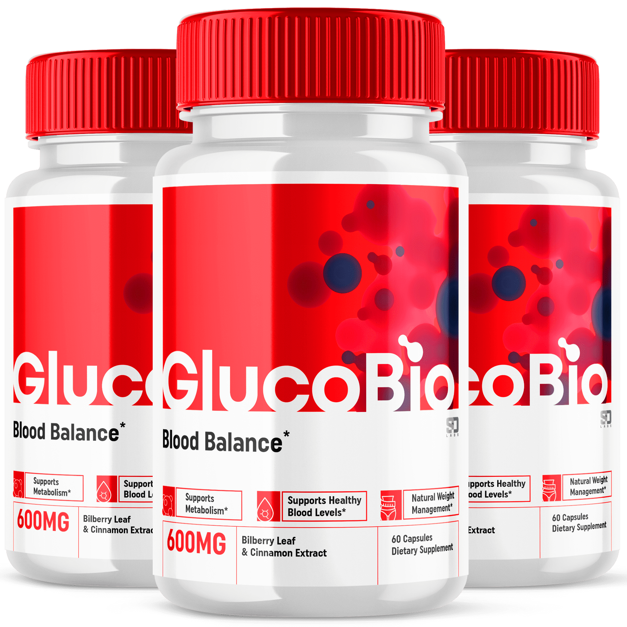GlucoBio Advanced Blood Support Supplement 3 Pack - Walmart.com