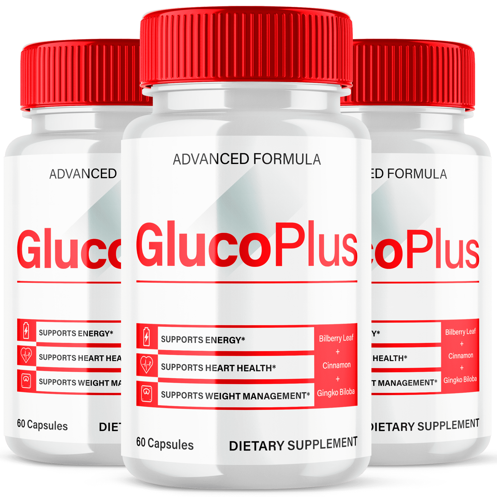 GlucoPlus Advanced Formula Pills All Natural Glyco Support Formula ...