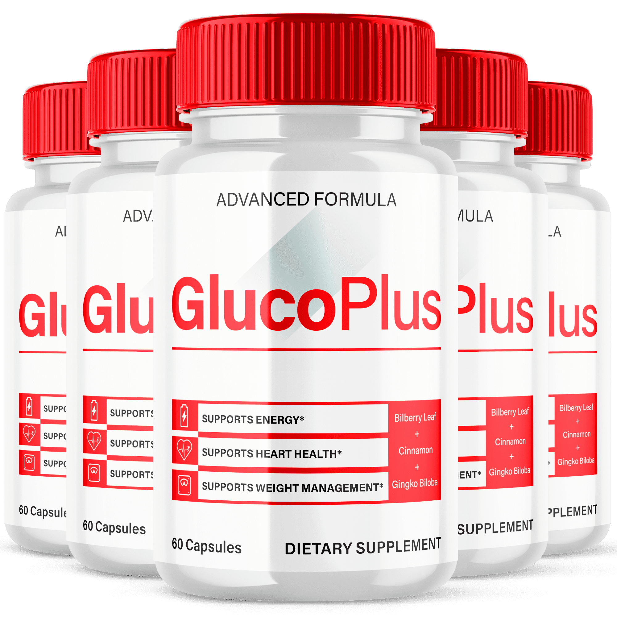 GlucoPlus Advanced Formula Pills All Natural Glyco Support Formula ...
