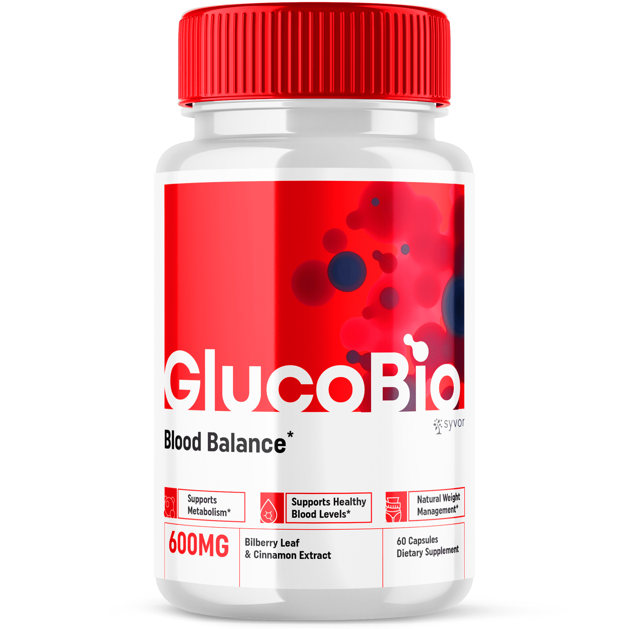 Glucobio Advanced Blood Support Formula, Extra Strength Glycogen Supplement 60 Capsules ...