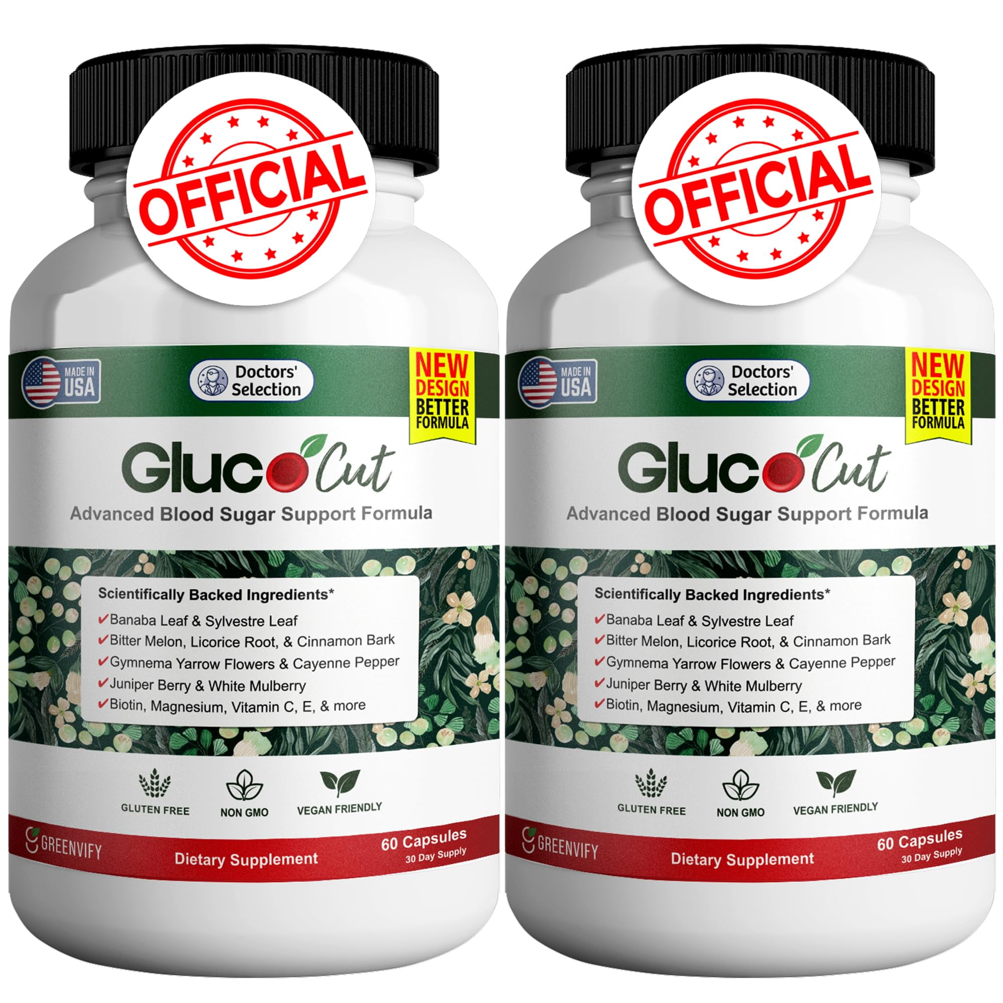Glucocut Advanced with Vitamins Minerals Magnesium Vitamin C Vitamin E ...