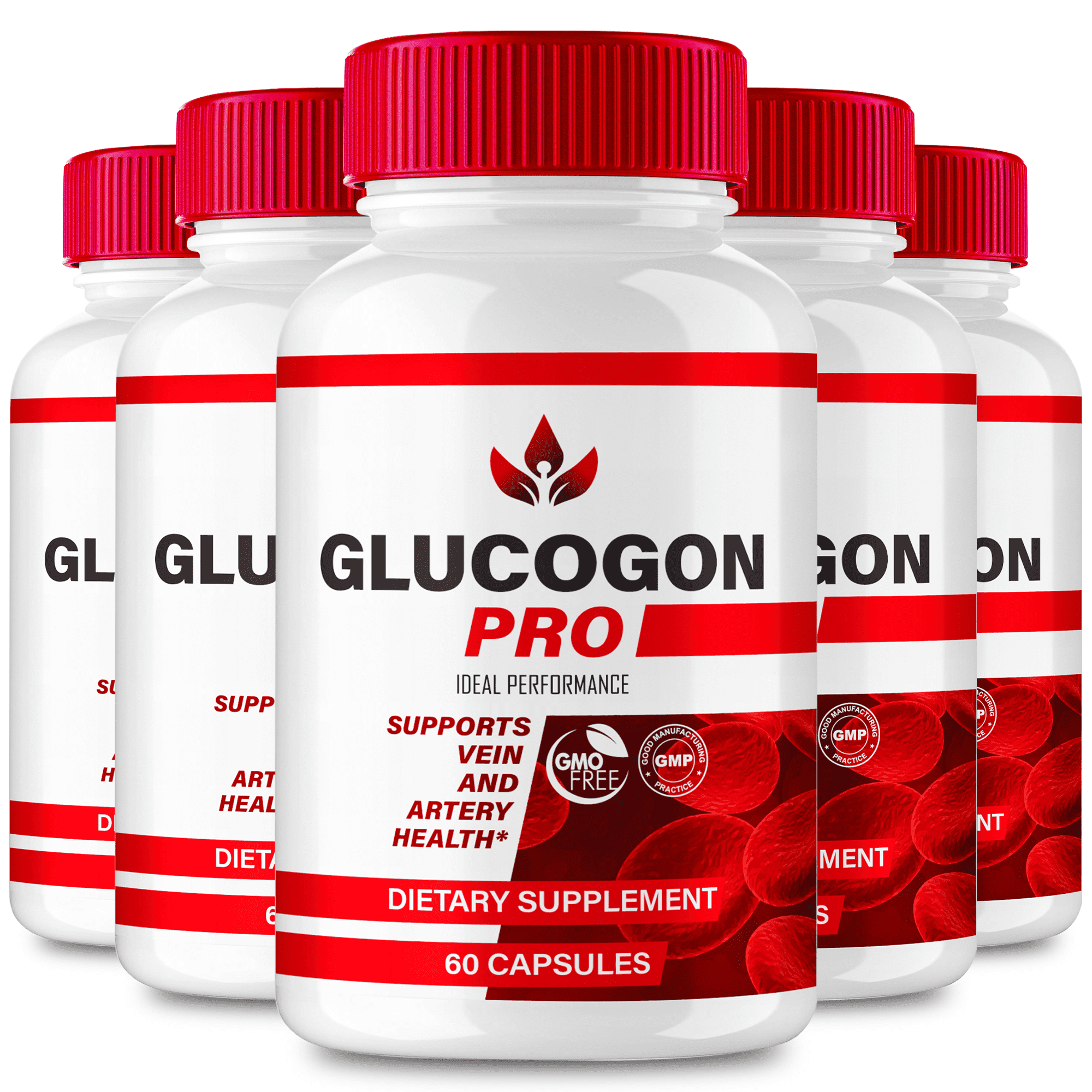 Glucogon Pro Capsules, Glucogon Support Supplement Pills (5 Pack ...