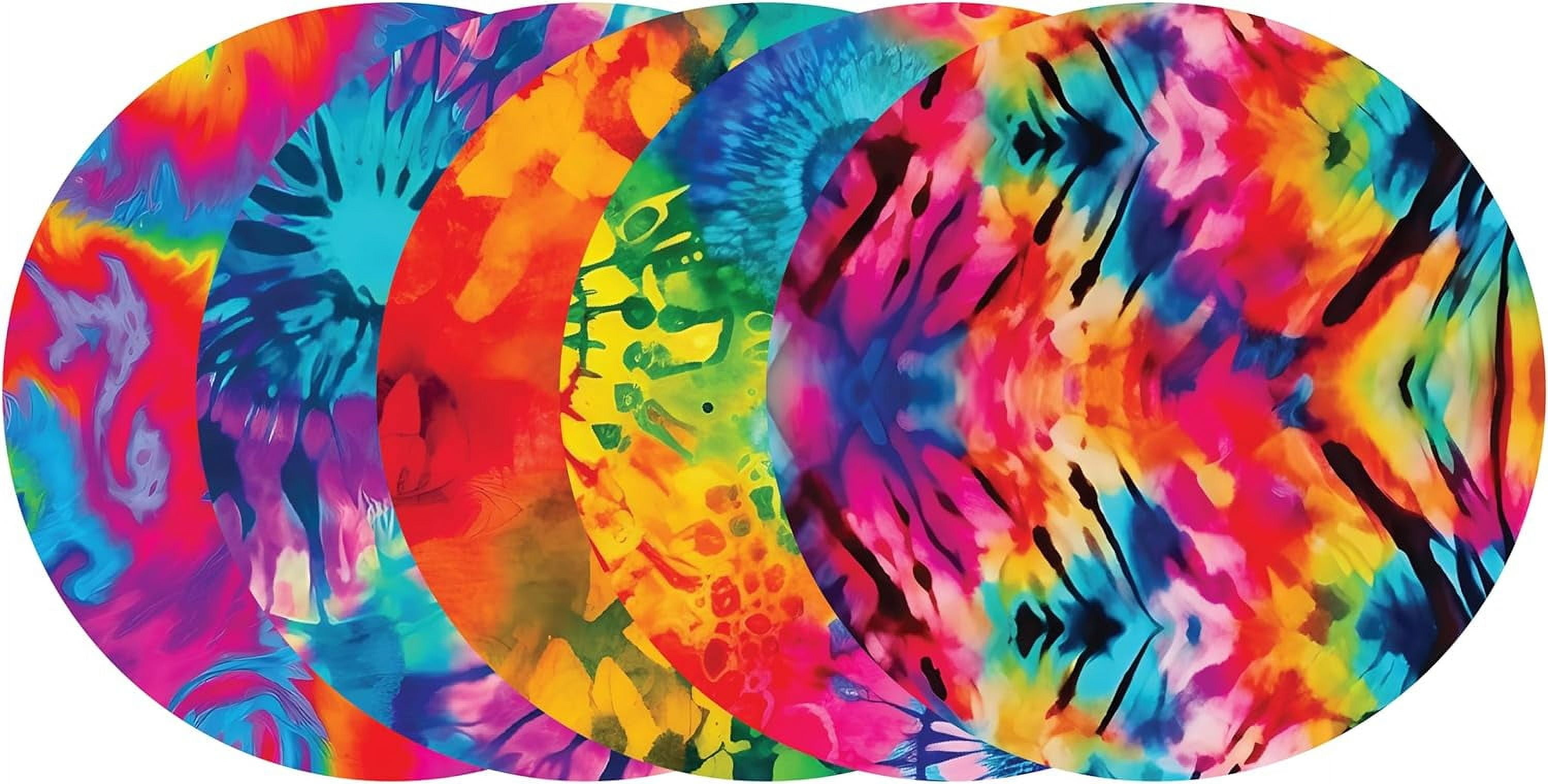 Glucomart CGM Patch No-Lift Libre Sensor Cover 5-Pack Waterproof Libre Adhesive Patch Tie Dye ...