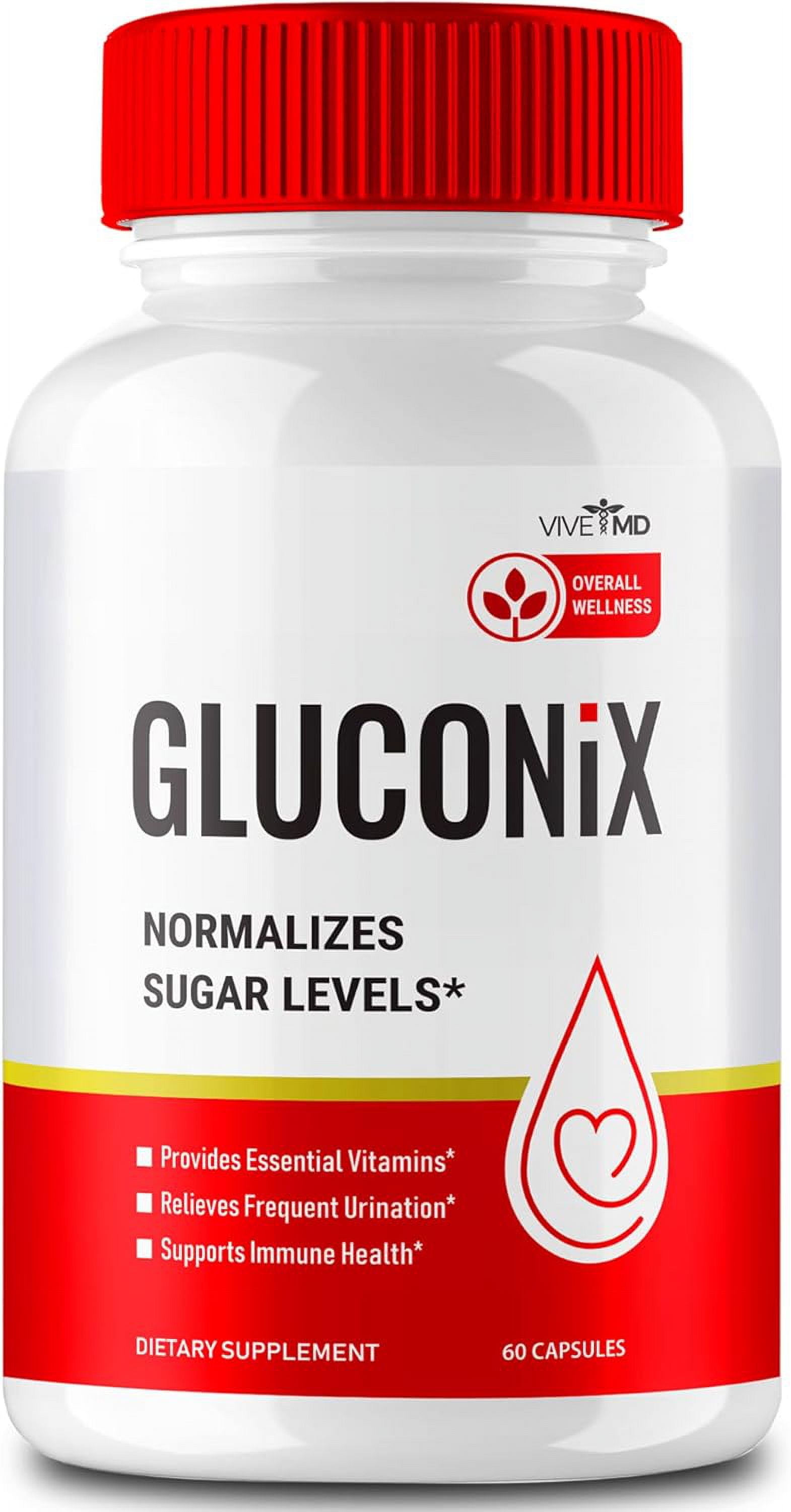 Gluconix Capsules Glu conix Blood Support Formula Supplement Pills (60 ...