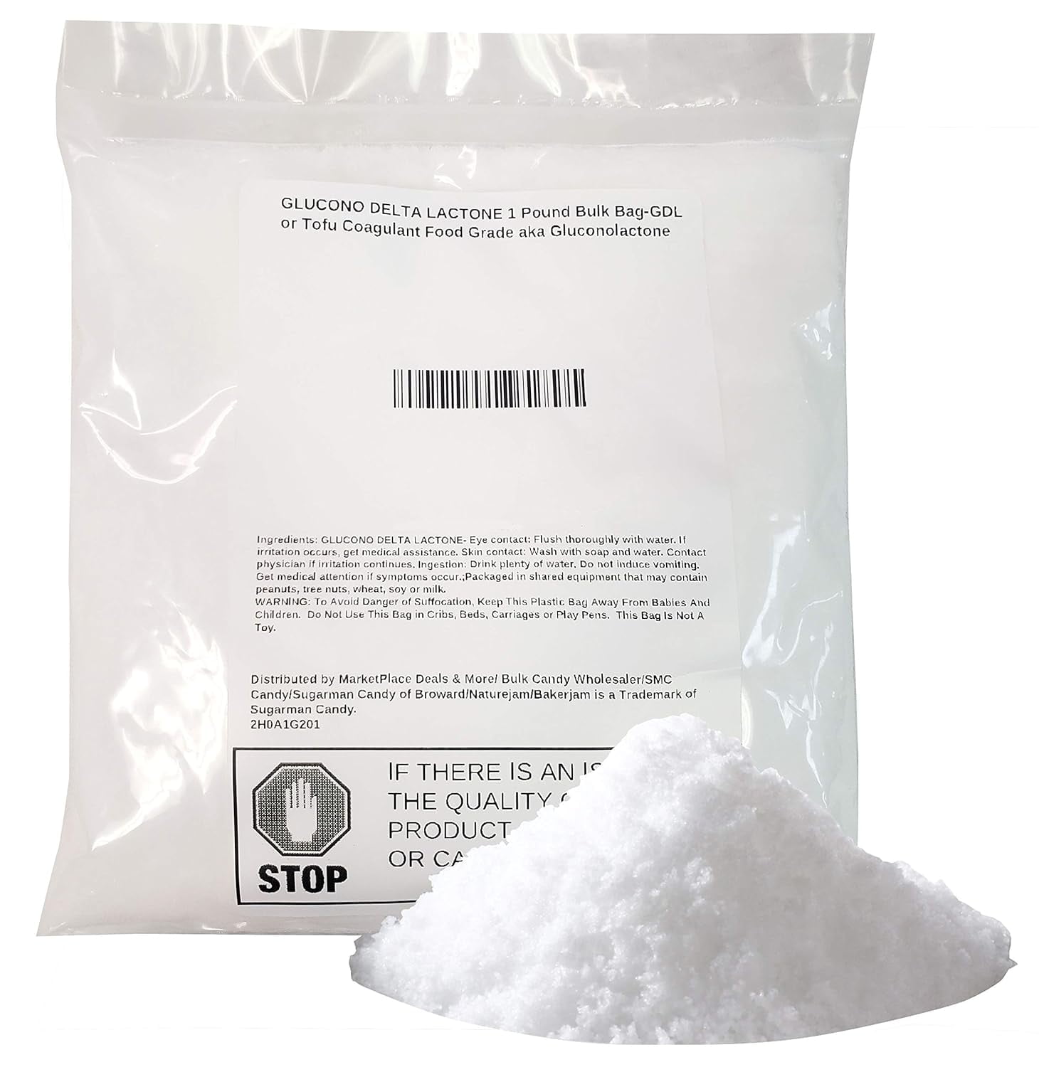 Glucono Delta Lactone Powder 1 Pound Bulk Bag-GDL Or Tofu Coagulant ...