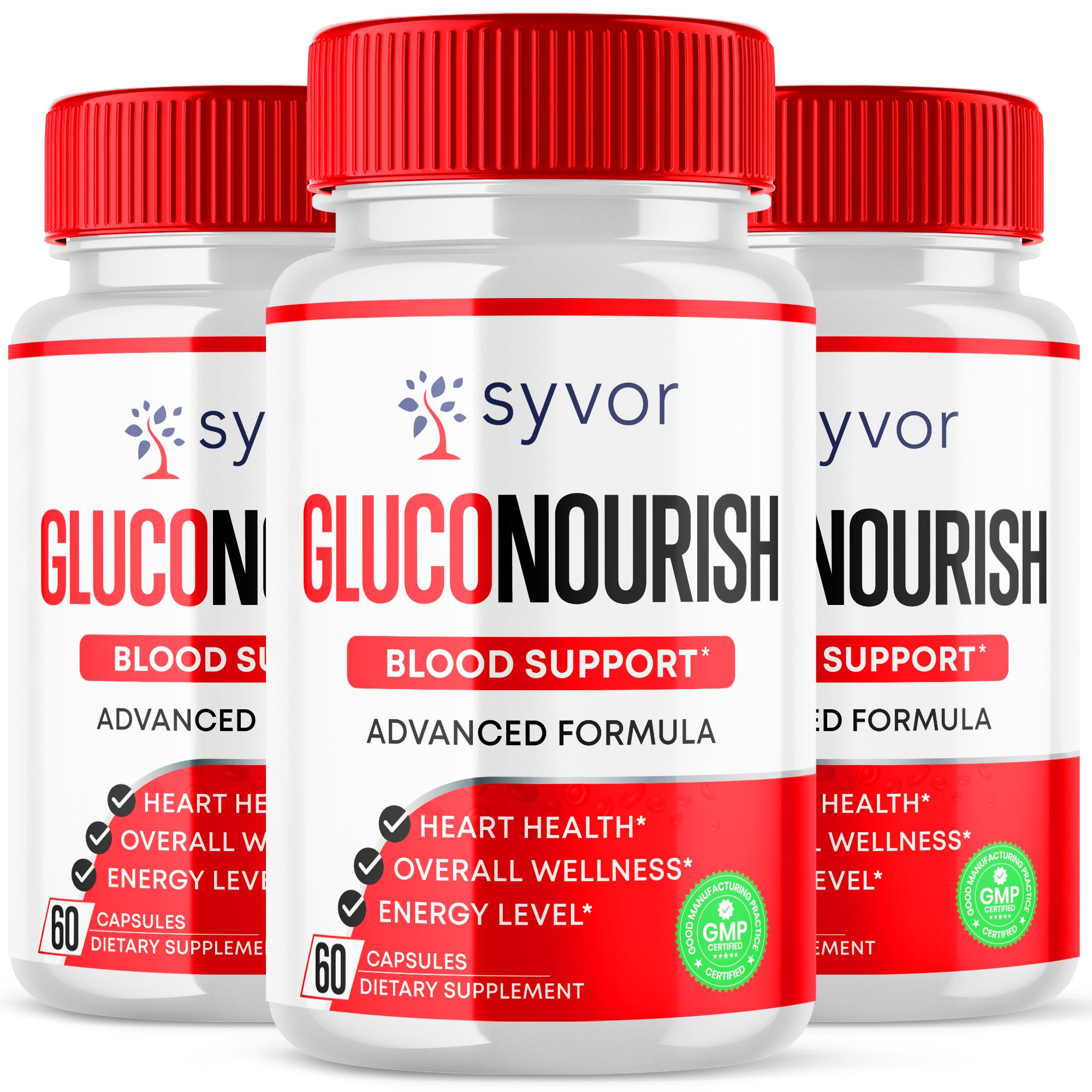 Gluconourish Advanced Blood Support Formula, Extra Strength Glycogen ...