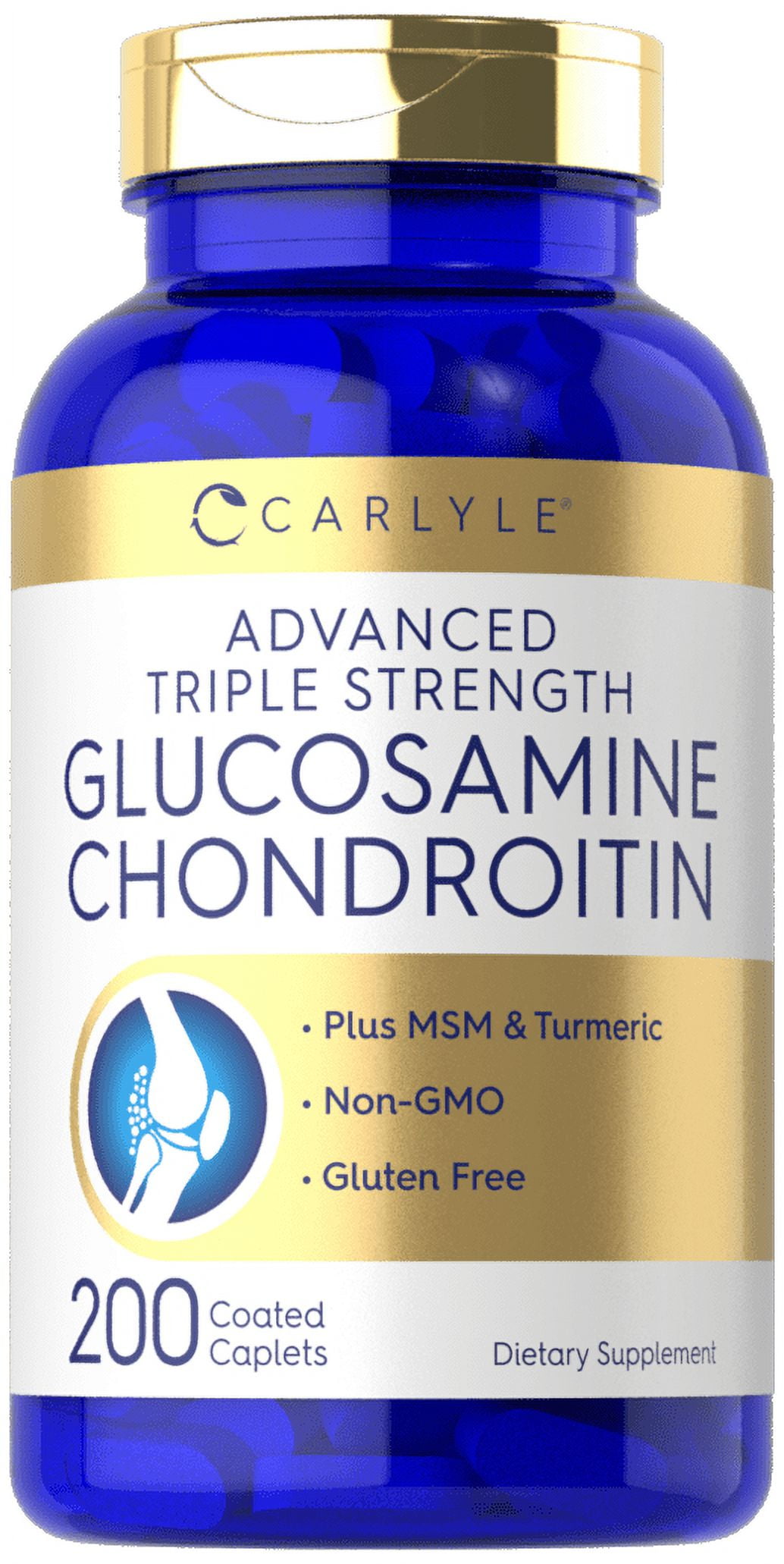 Carlyle Glucosamine Chondroitin, MSM Joint Supplement with Turmeric ...