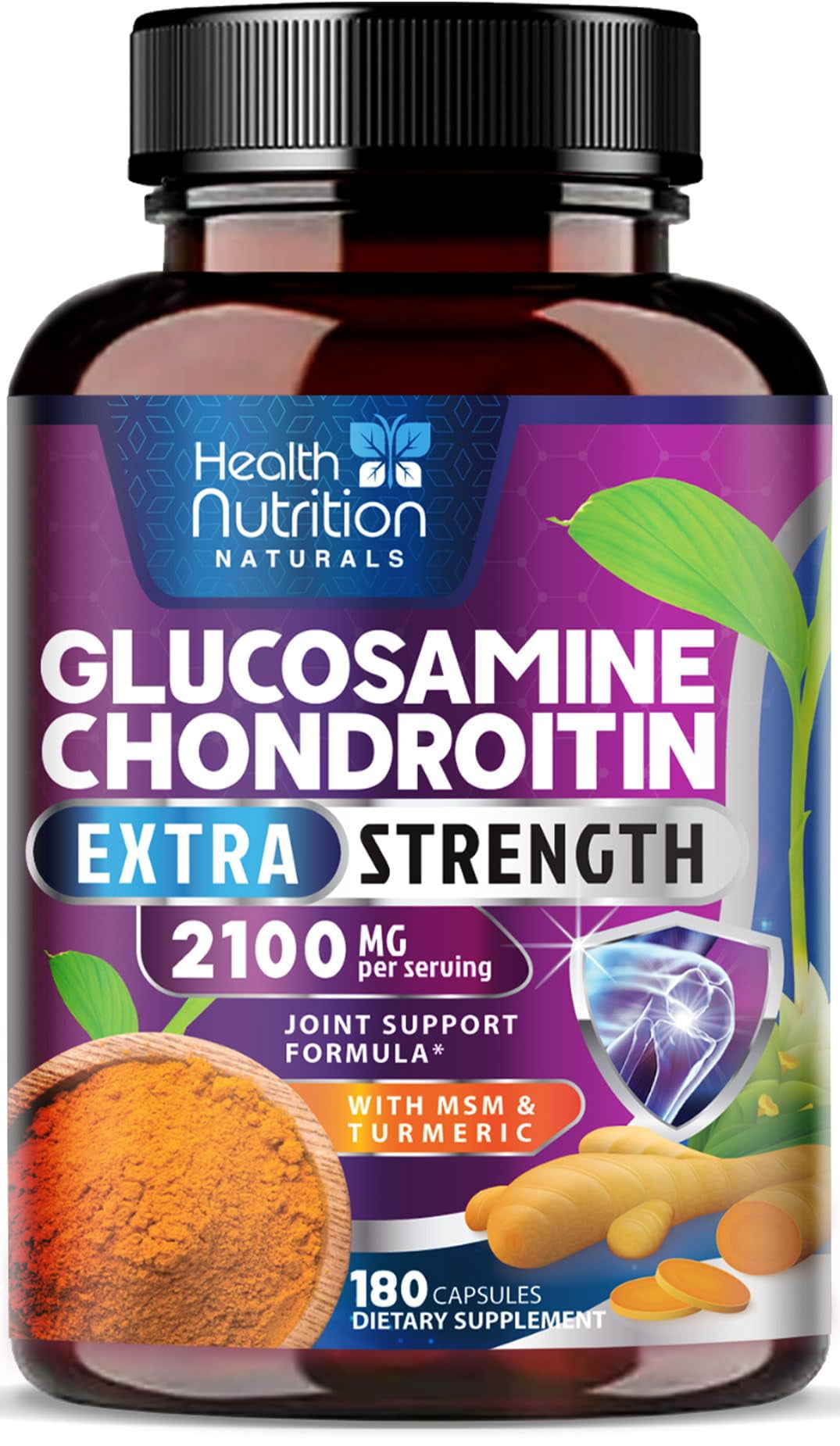 Glucosamine Chondroitin MSM Complex - 2100mg Joint Support Supplement ...