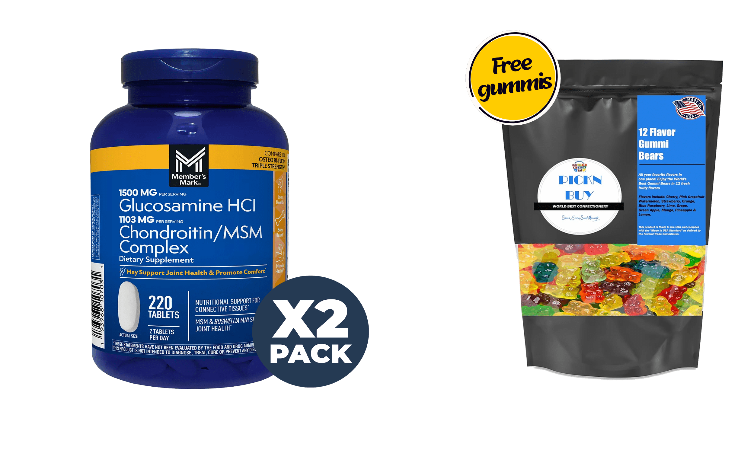 Glucosamine HCl and Chondroitin/MSM Complex Tablets. - Walmart.com