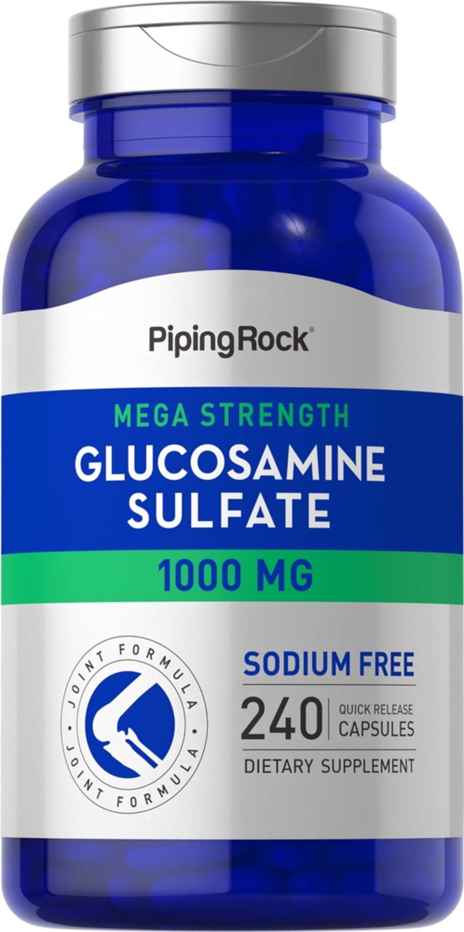 Piping Rock Glucosamine Sulfate 1000mg - Easy Swallow Supplement, 240 ...