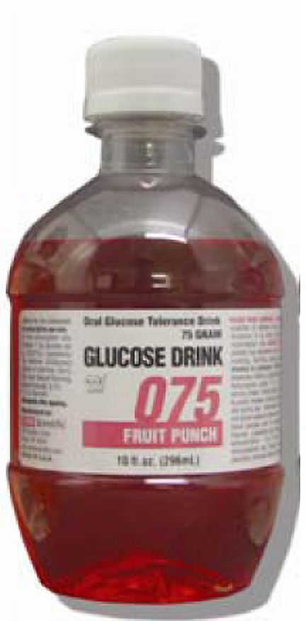 Glucose Drink, Glucose Tolerance Beverage, Fruit Punch, 75g, 10 oz ...