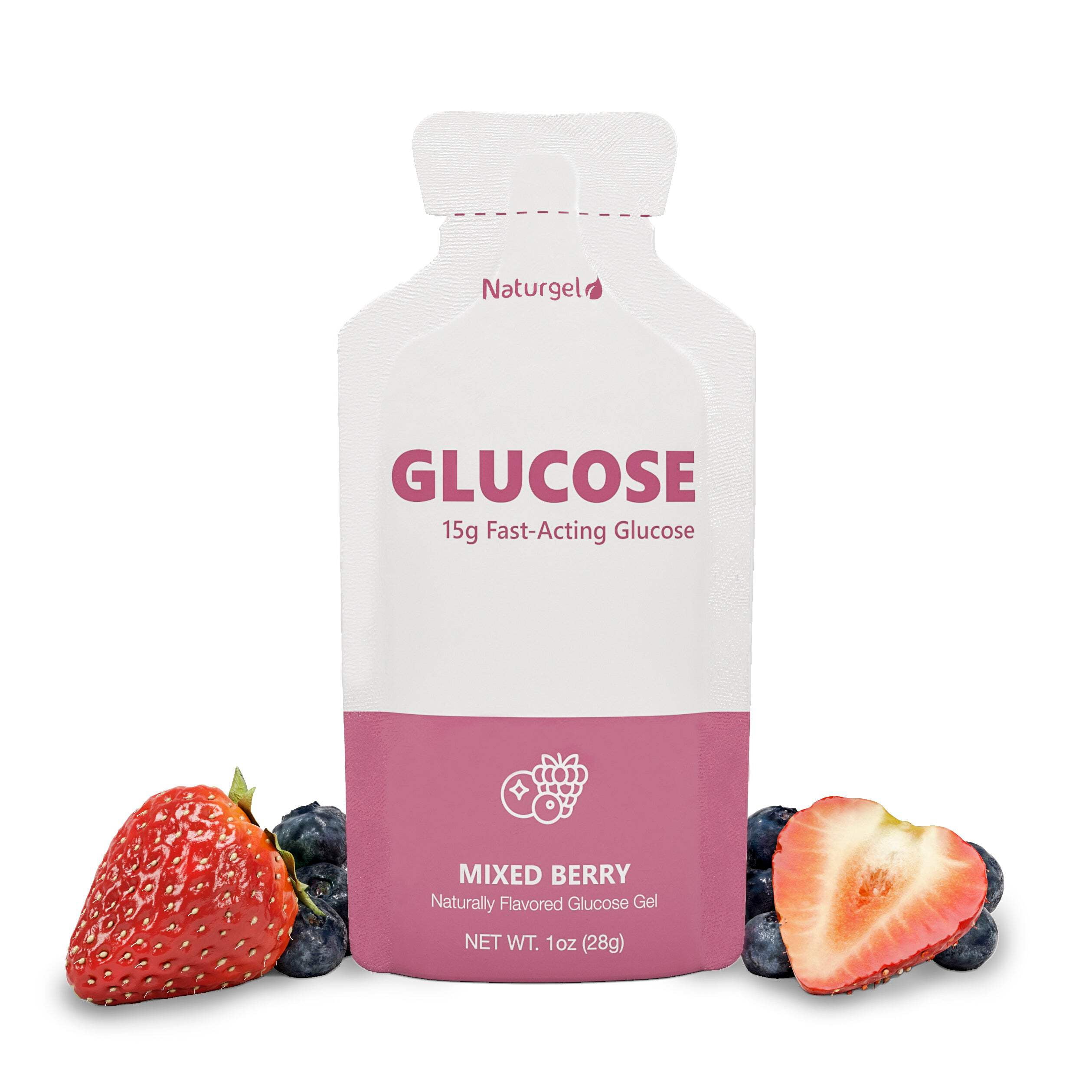 Glucose Liquid Gel, 30 Packets - 15g Fast-Acting Glucose to Raise Low ...