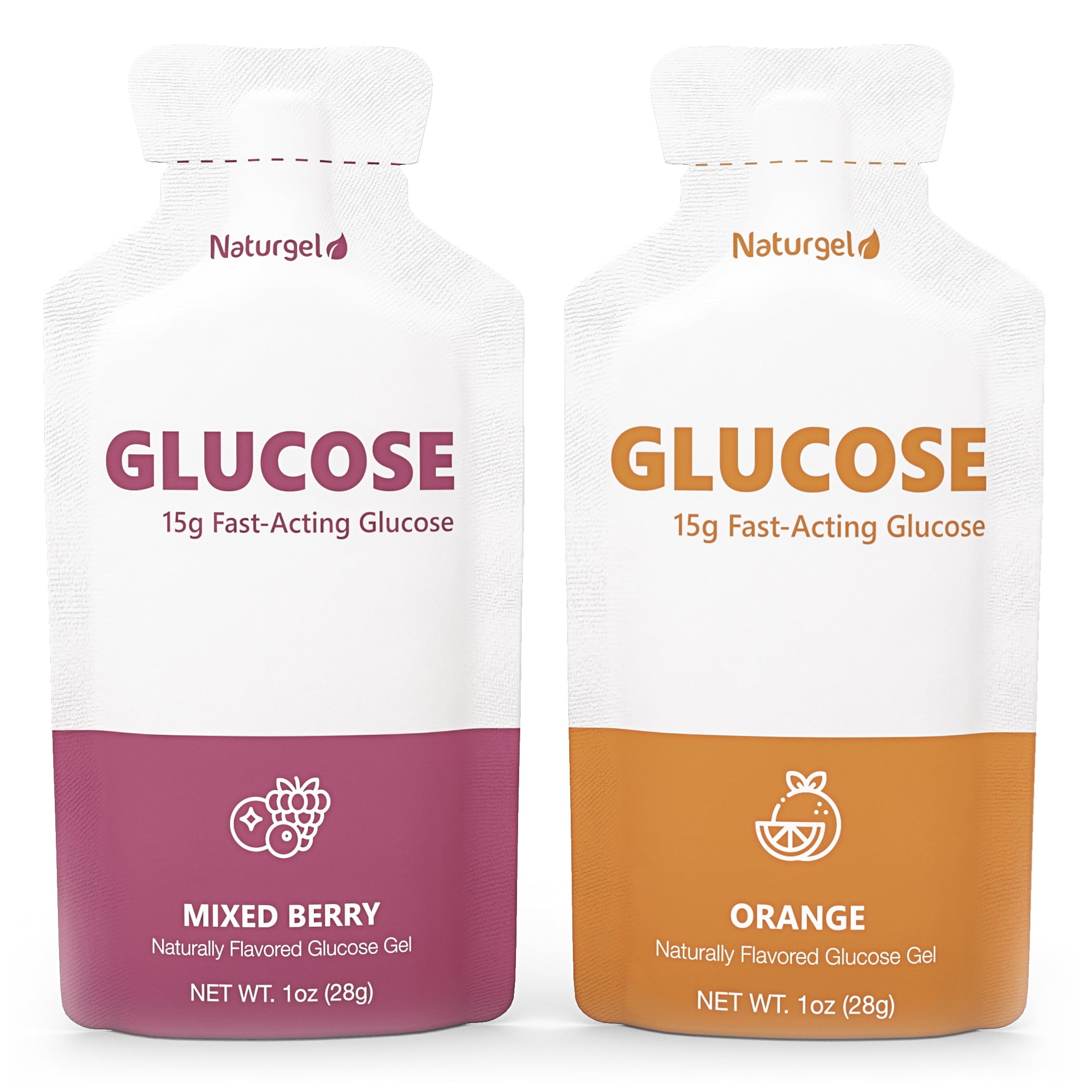 Glucose Liquid Gel, 30 Packets, Variety - 15g Fast-Acting Glucose HSA ...