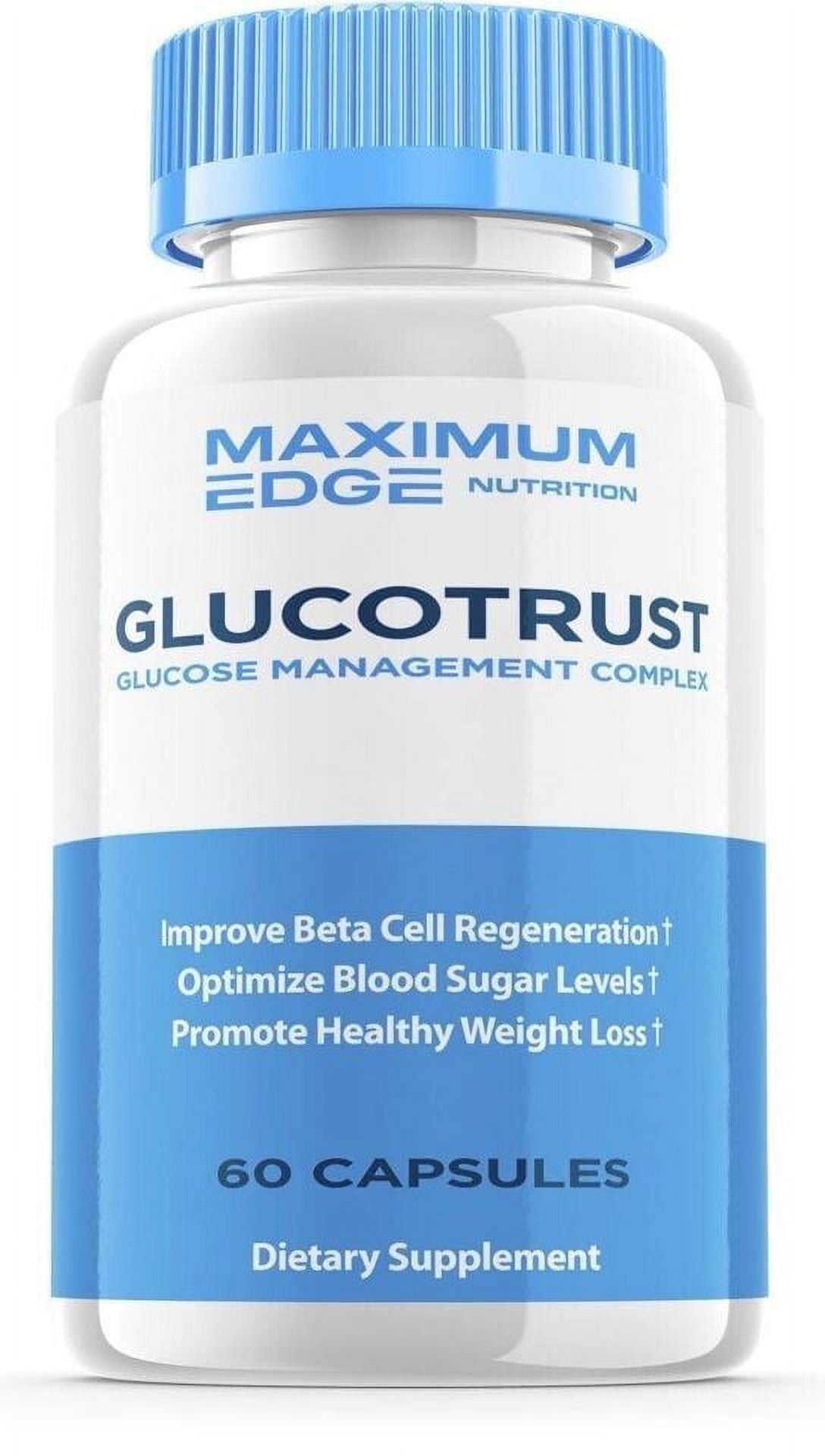 Glucotrust Blood Sugar Control Pills - 60 Capsules Support Supplement ...