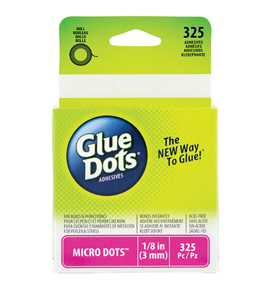 Glue Dots Clear Dot Roll-Micro .125" 325/Pkg, Pk 3, Double-Sided ...