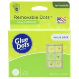 Glue Dots Removable Dots Value Pack Sheets, 1/2 Inch, Clear, Pack of ...