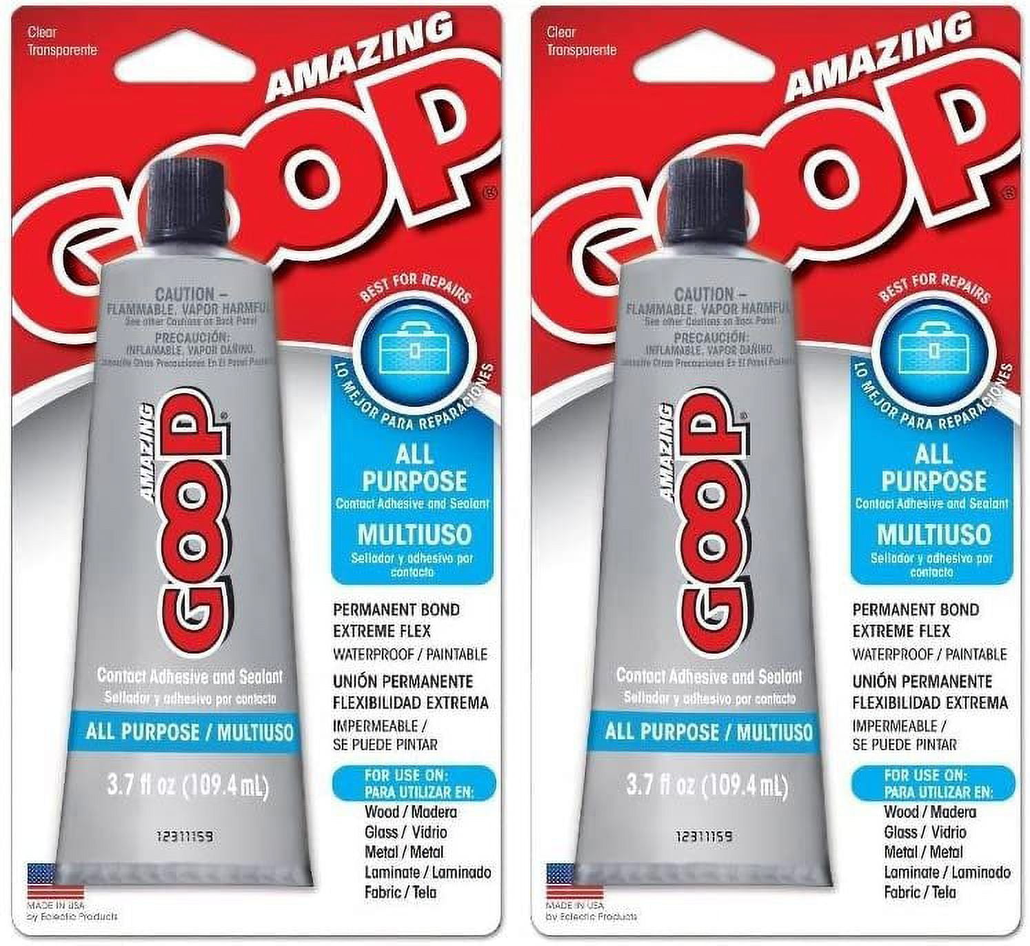 GOOP Strong Heat Resistant Adhesive for Quick Fix Bonding - 3.7OZ ...