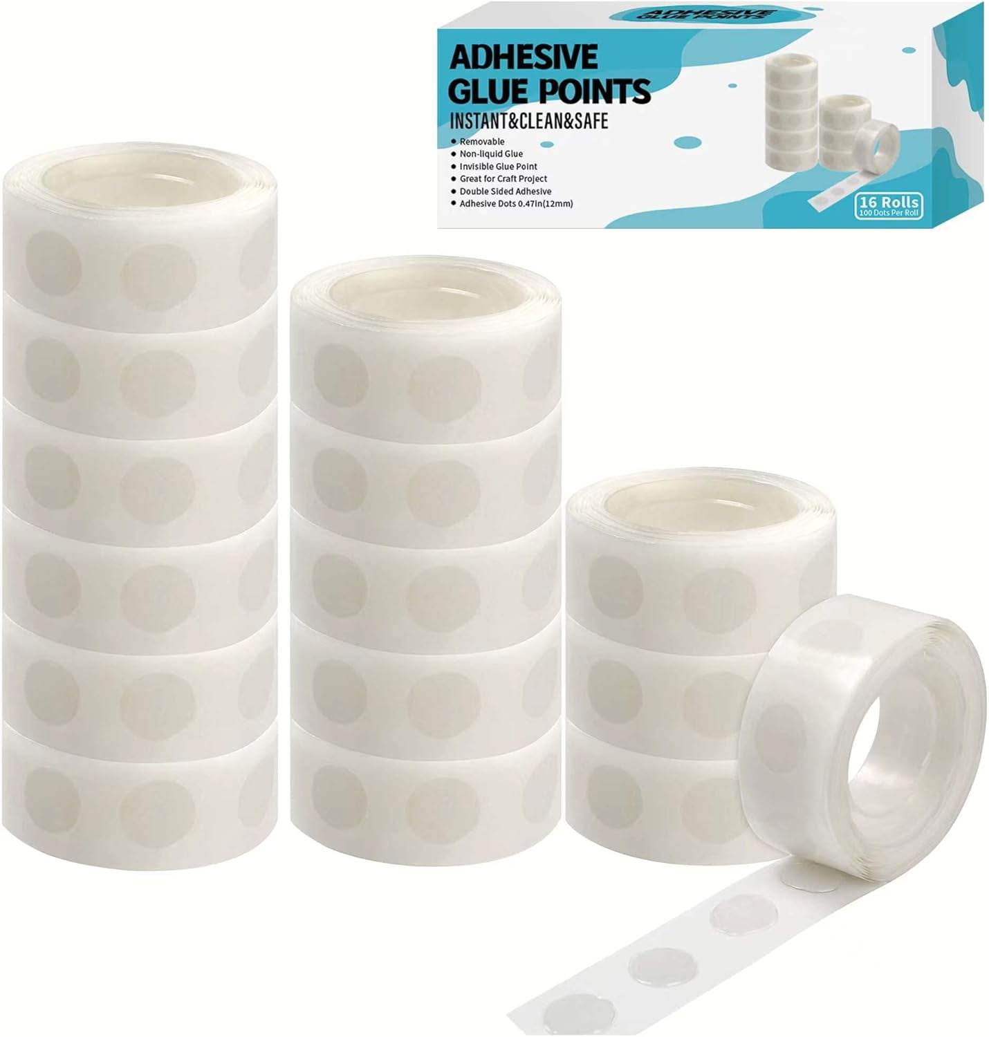 Glue Point Clear Balloon Glue Removable Adhesive Dots Double Sided Dots ...