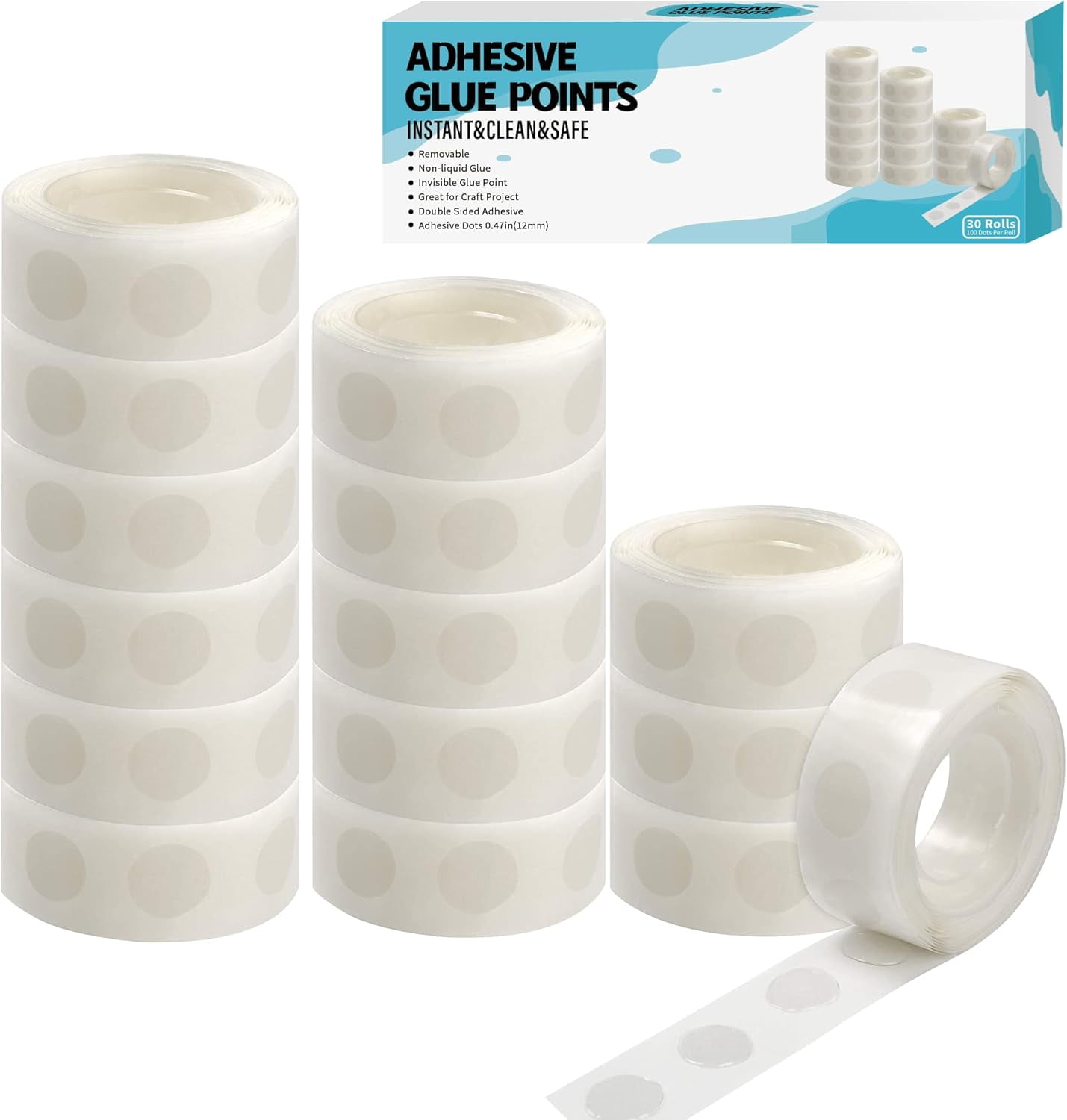 Glue Point Clear Balloon Glue Removable Adhesive Dots Double Sided Dots ...
